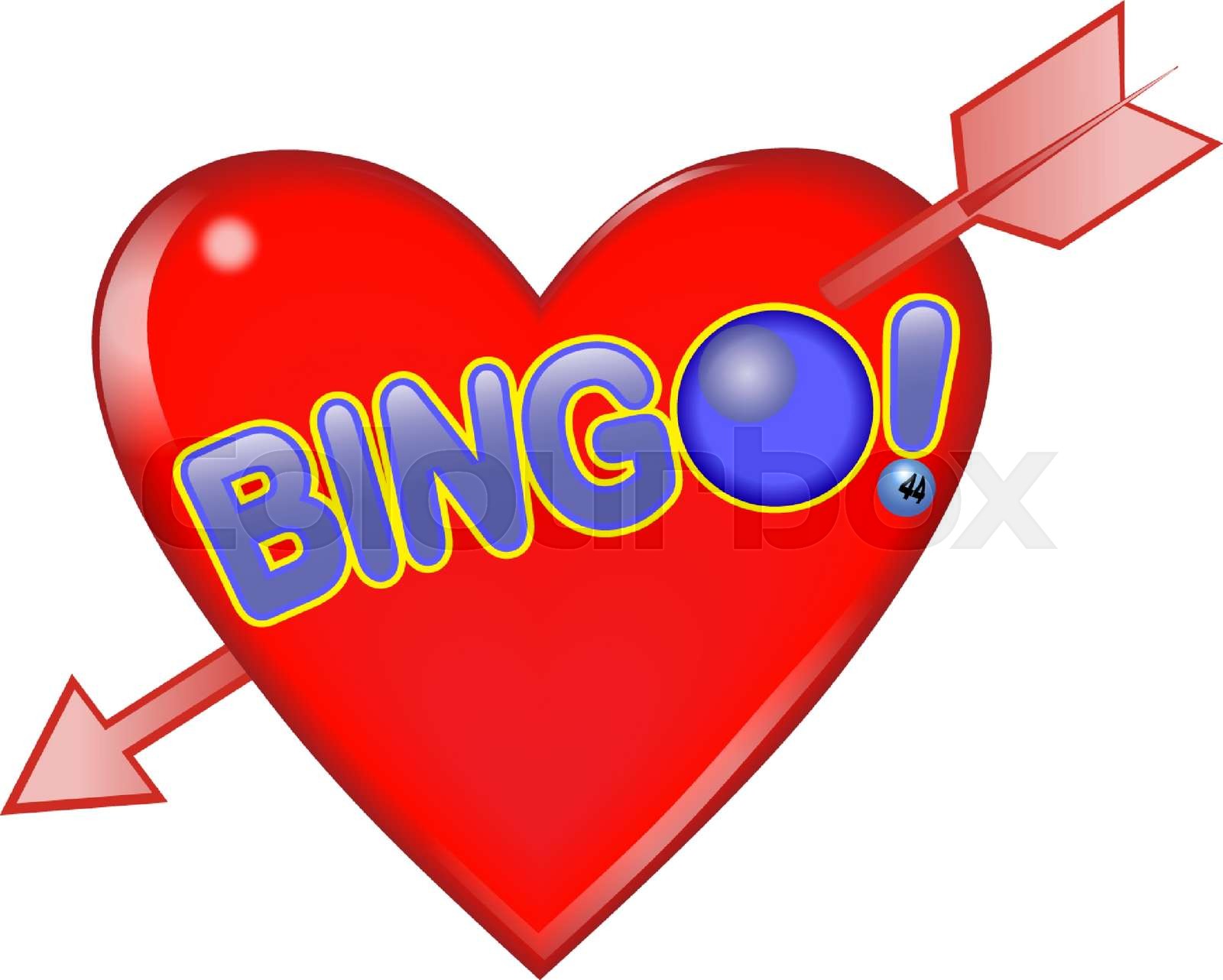 Bingo heart | Stock vector | Colourbox