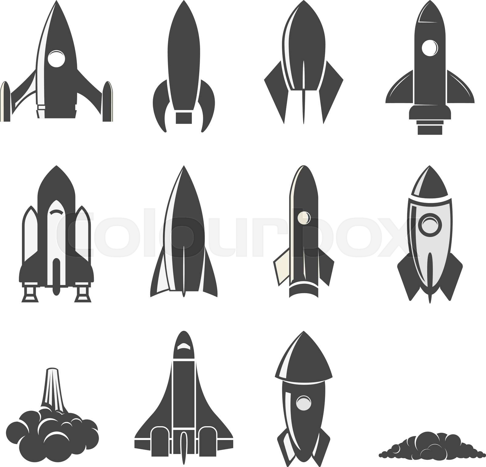 Set of the vector rockets. | Stock vector | Colourbox