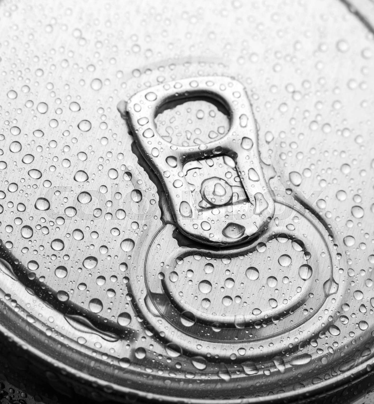 Aluminum can with water drops | Stock image | Colourbox