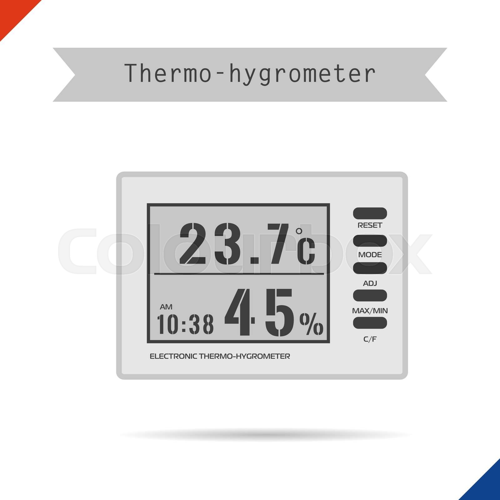 Digital thermometer hygrometer icon | Stock vector | Colourbox