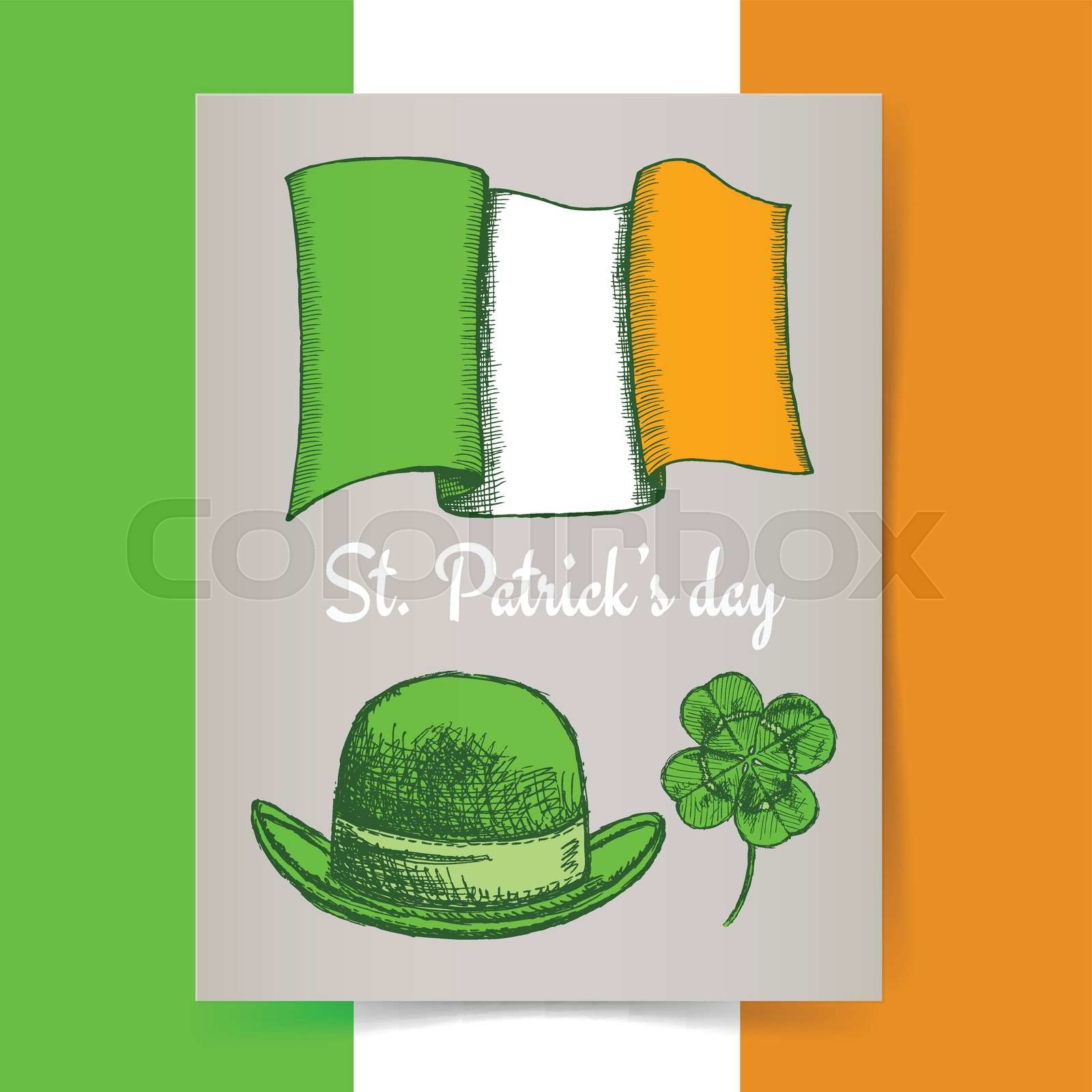 Sketch Irish poster | Stock vector | Colourbox