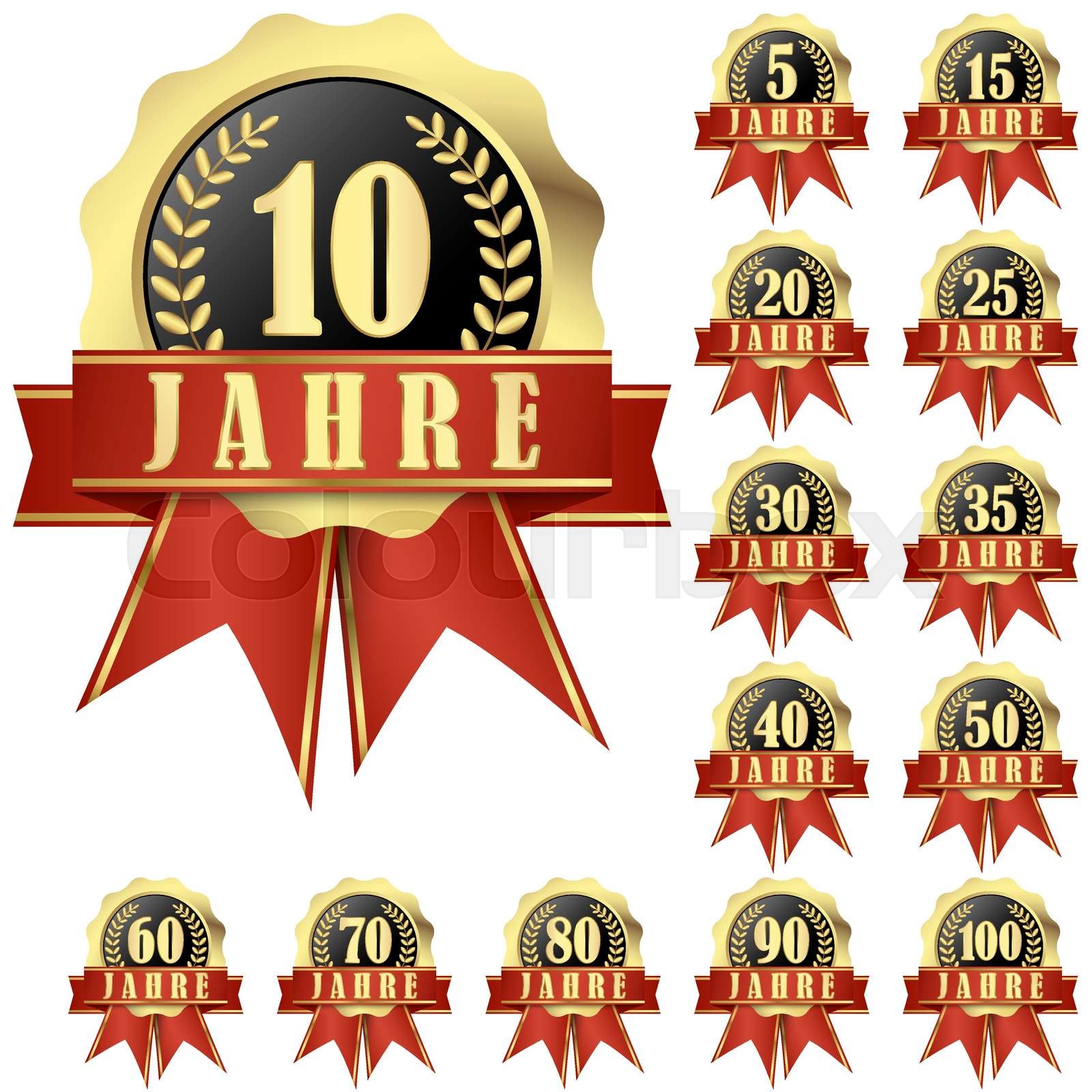 10, jubilæum, emblem | Stock vektor | Colourbox