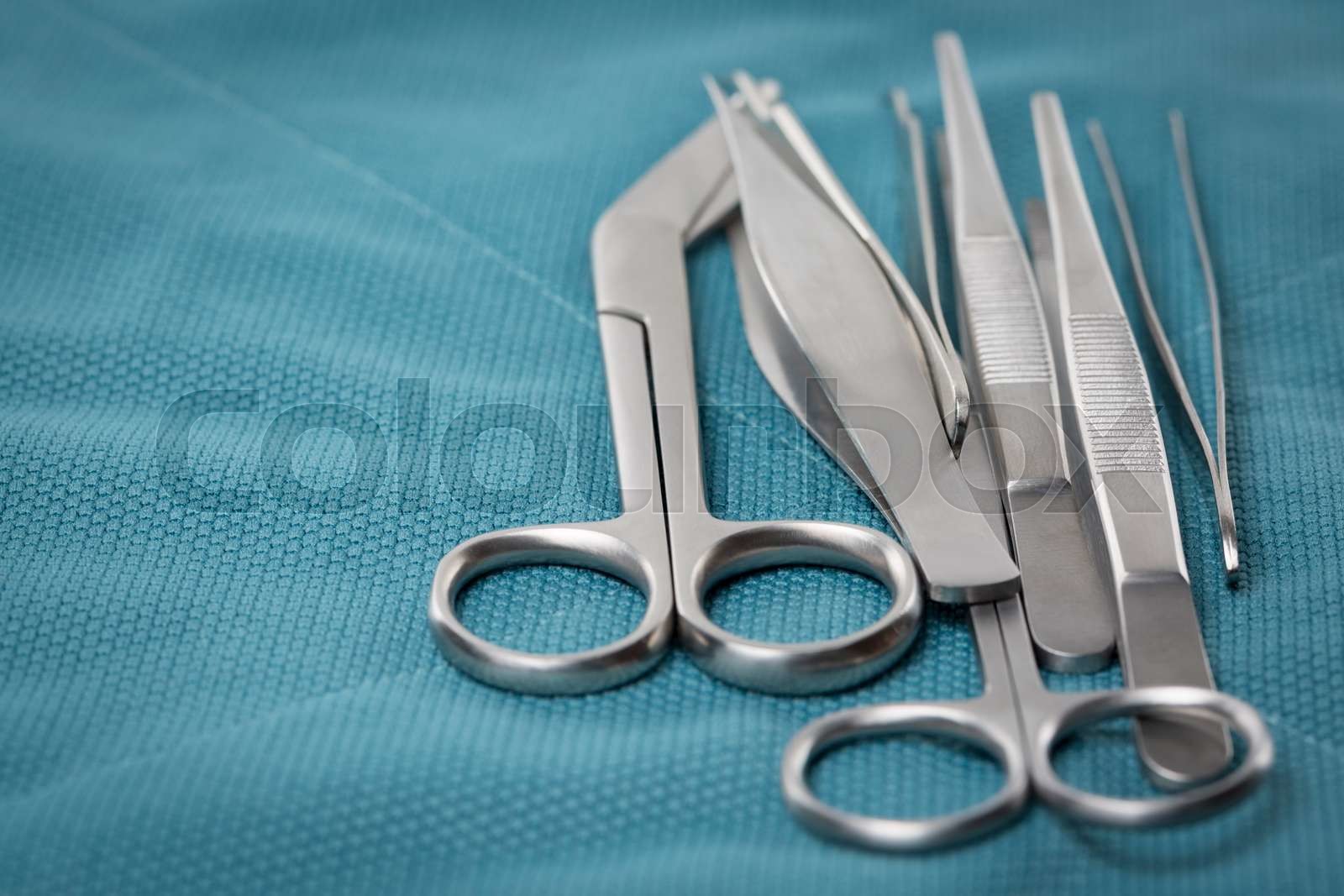 Detail of surgical instruments | Stock image | Colourbox