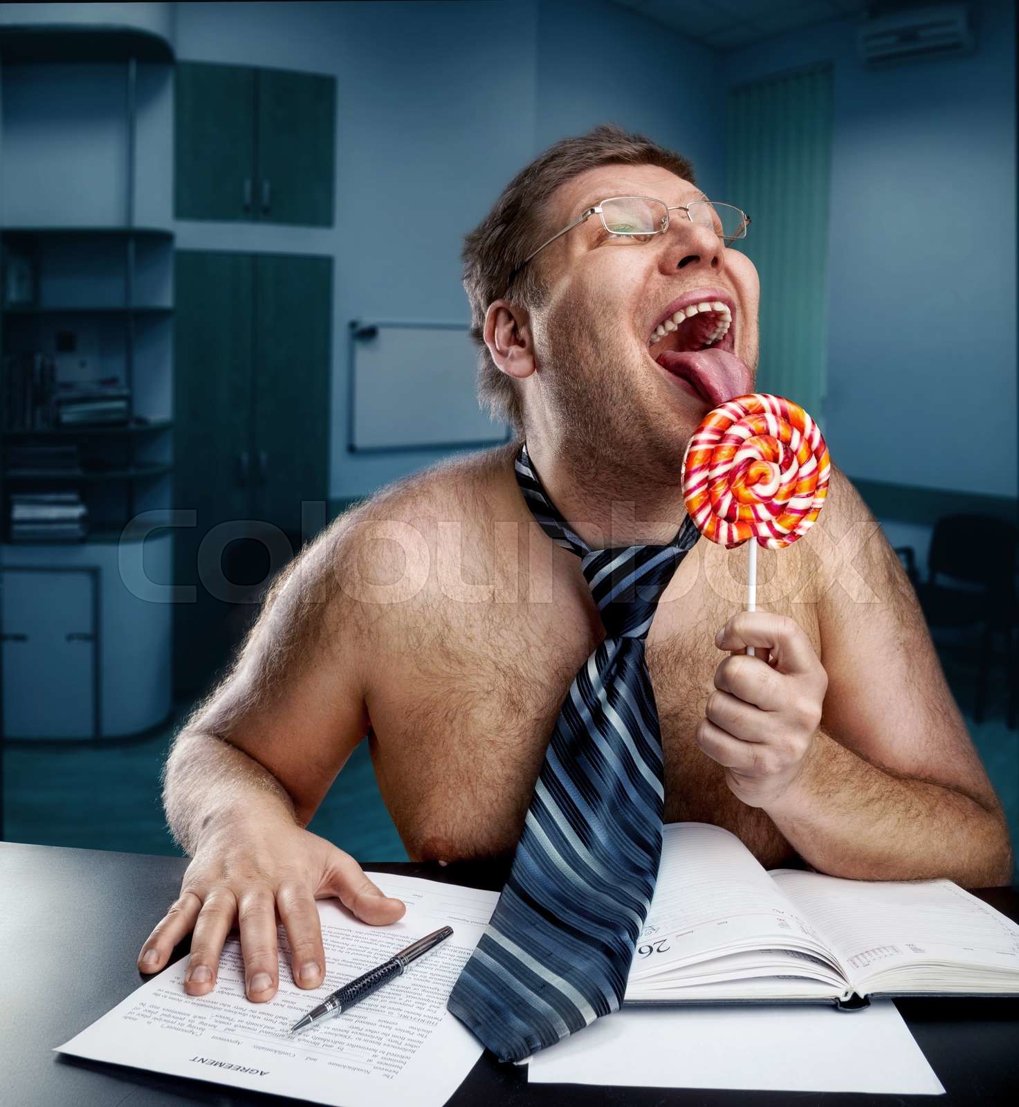 Crazy office worker | Stock image | Colourbox