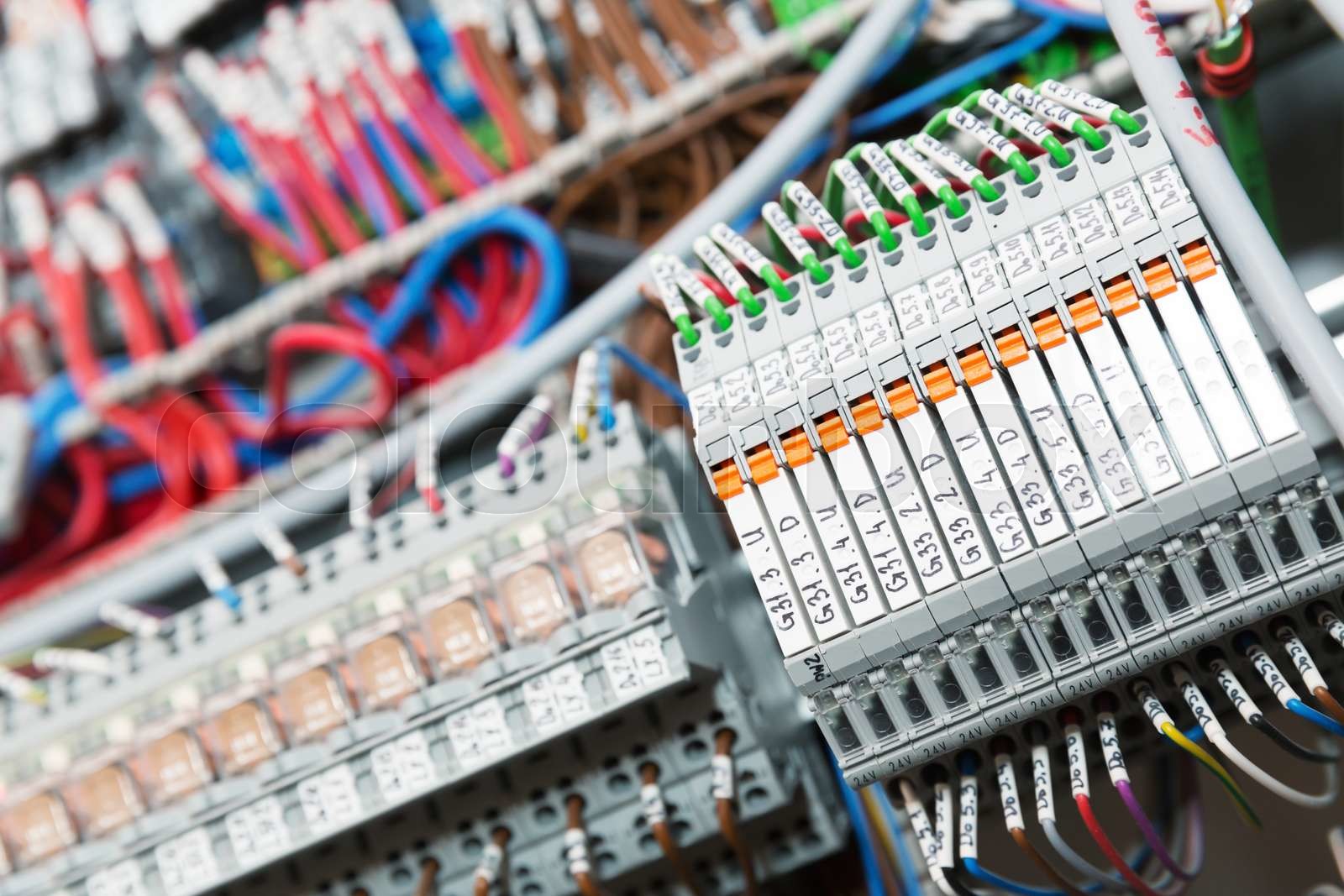 Switchgear cabinet detail image | Stock image | Colourbox