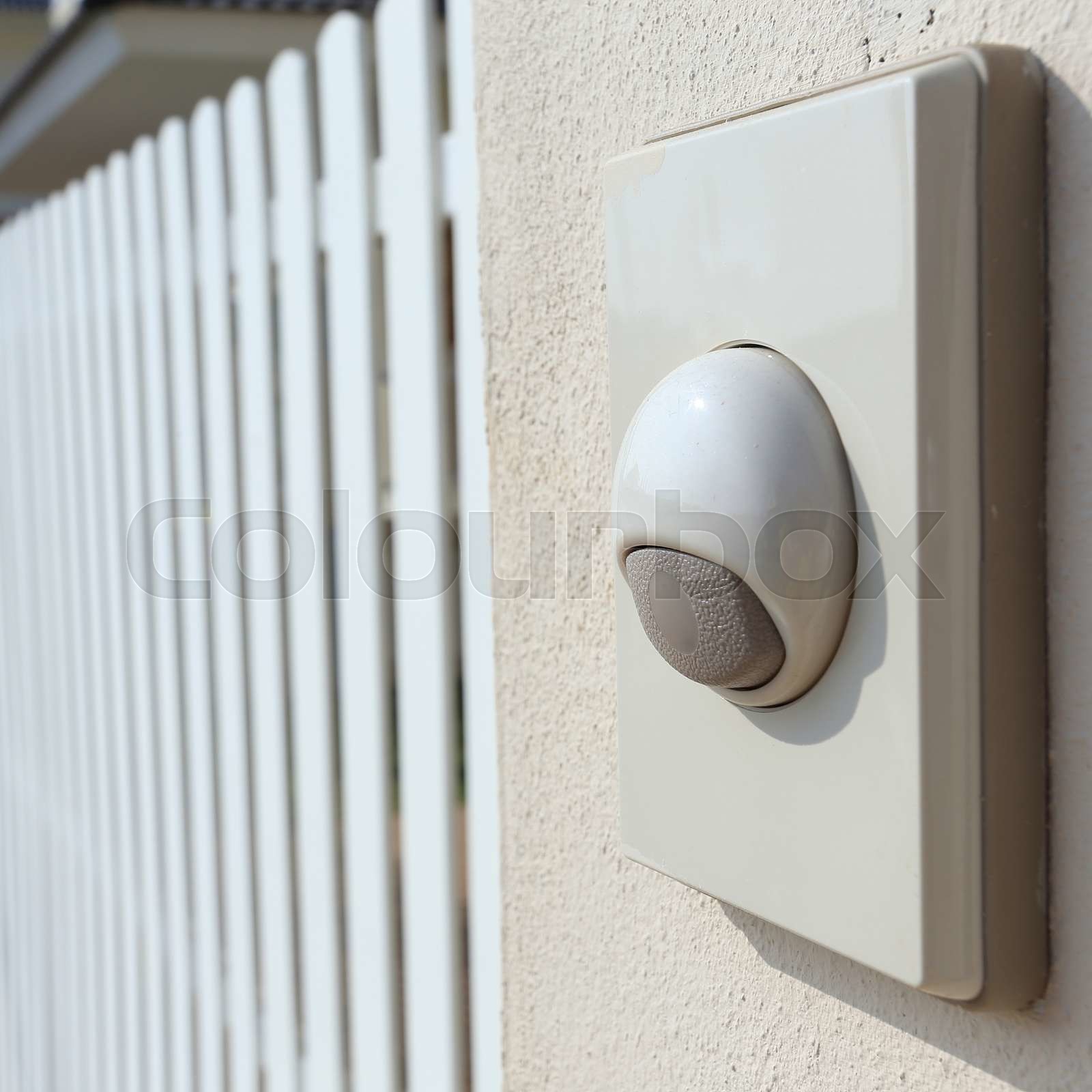 doorbell white modern style for the house | Stock image | Colourbox