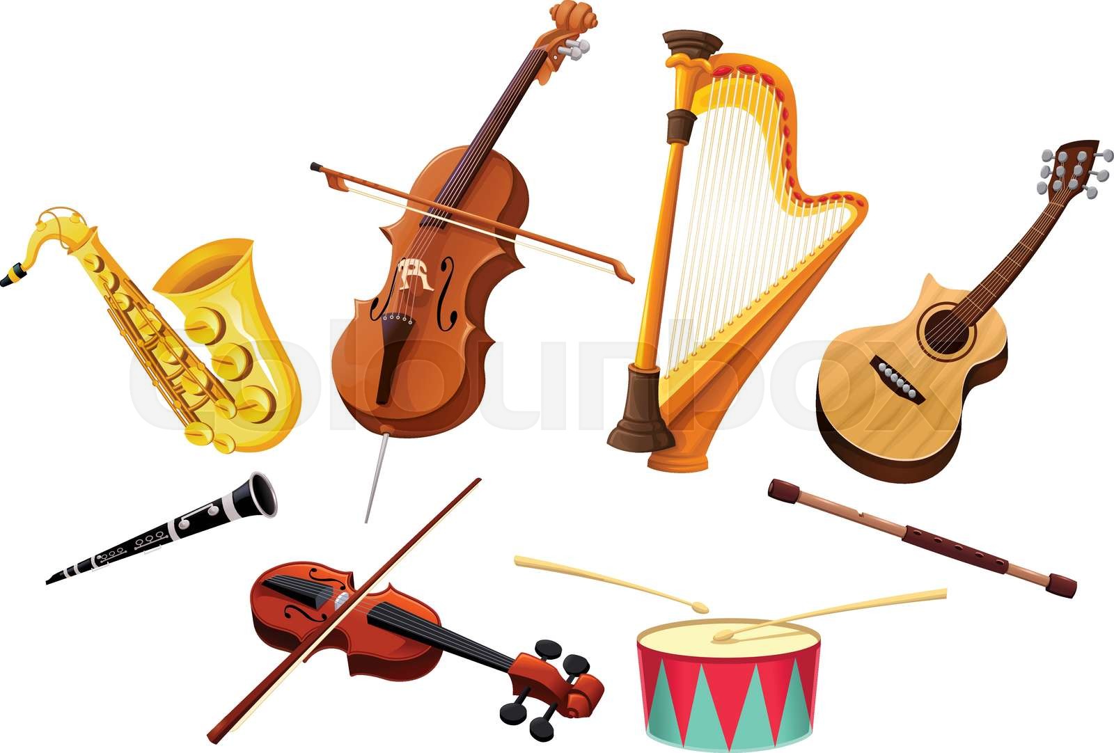 Musical instruments | Stock vector | Colourbox
