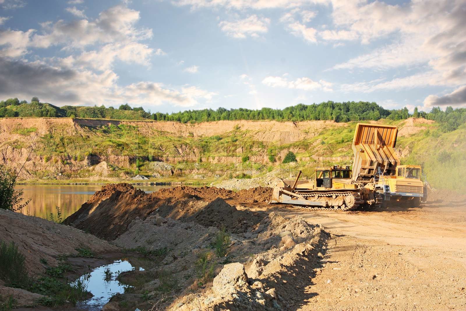 Mining dolomite quarry | Stock image | Colourbox
