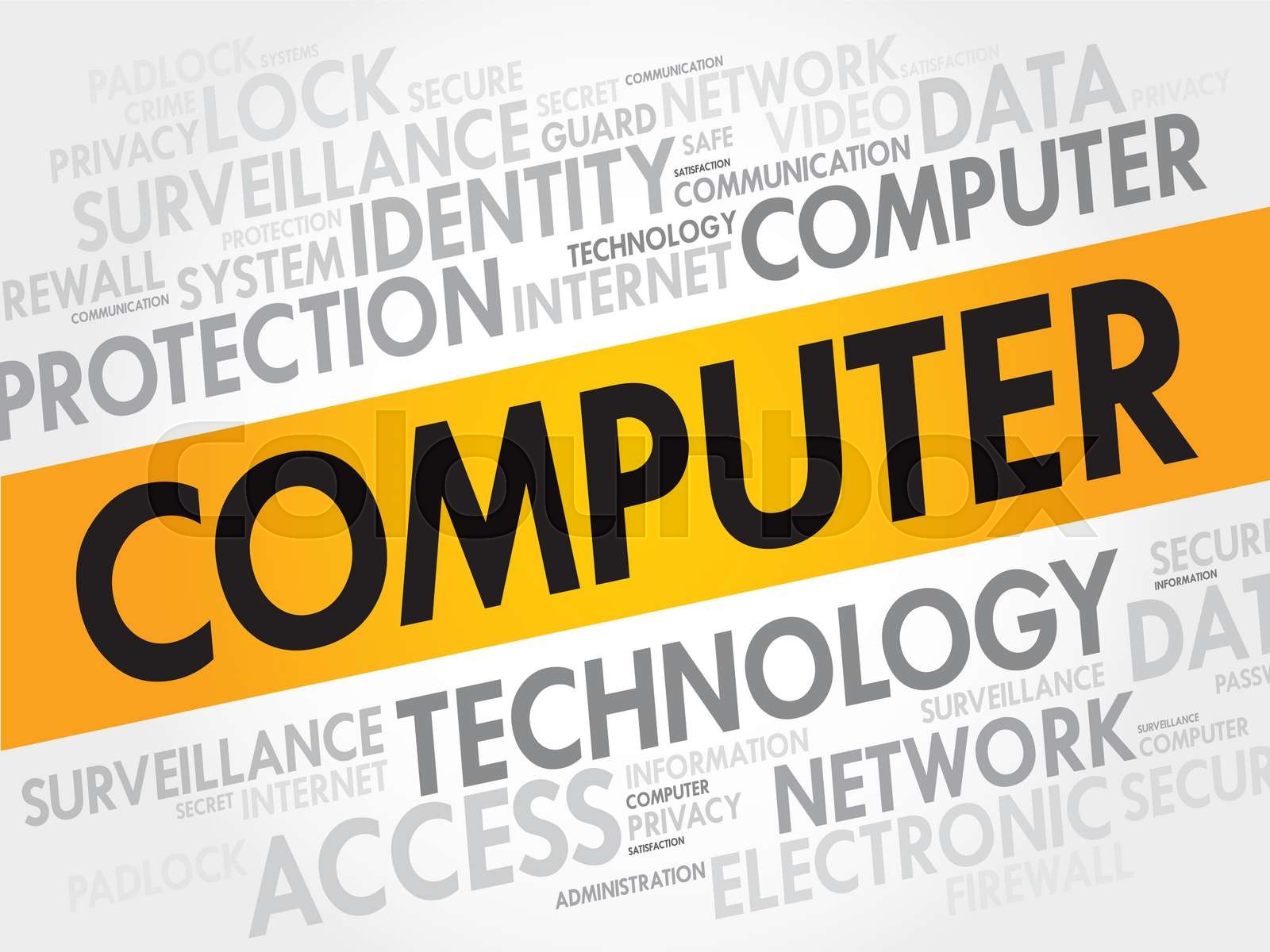 COMPUTER word cloud | Stock vector | Colourbox