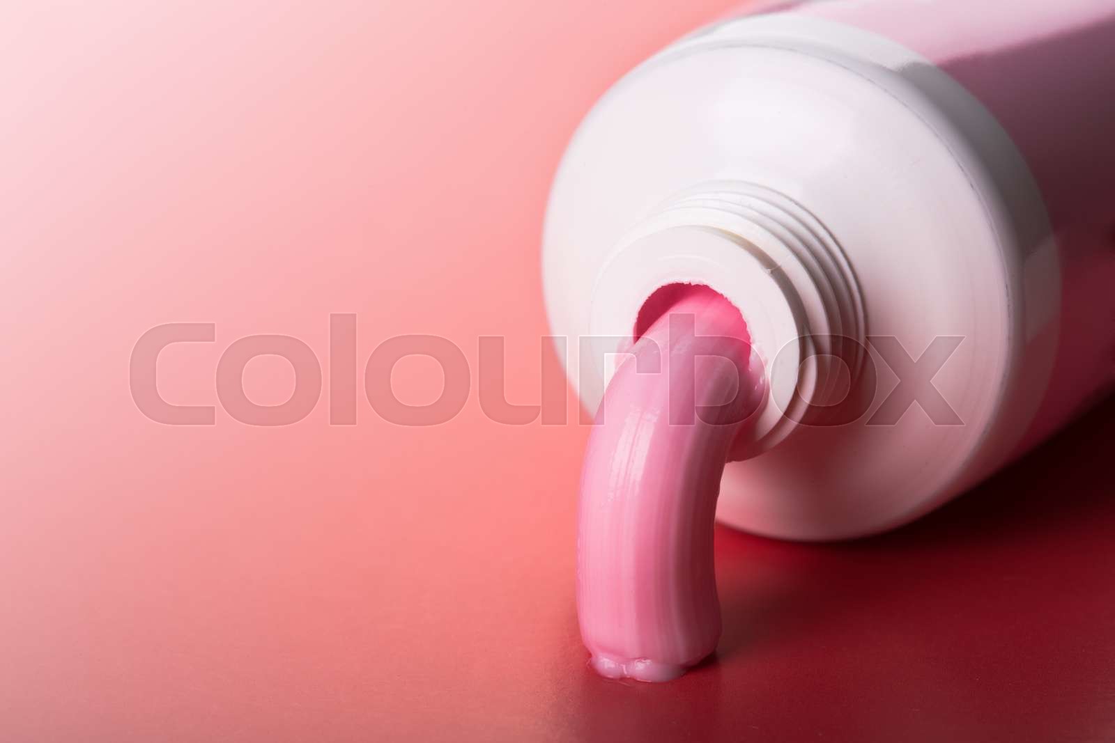 Pink toothpaste | Stock image | Colourbox