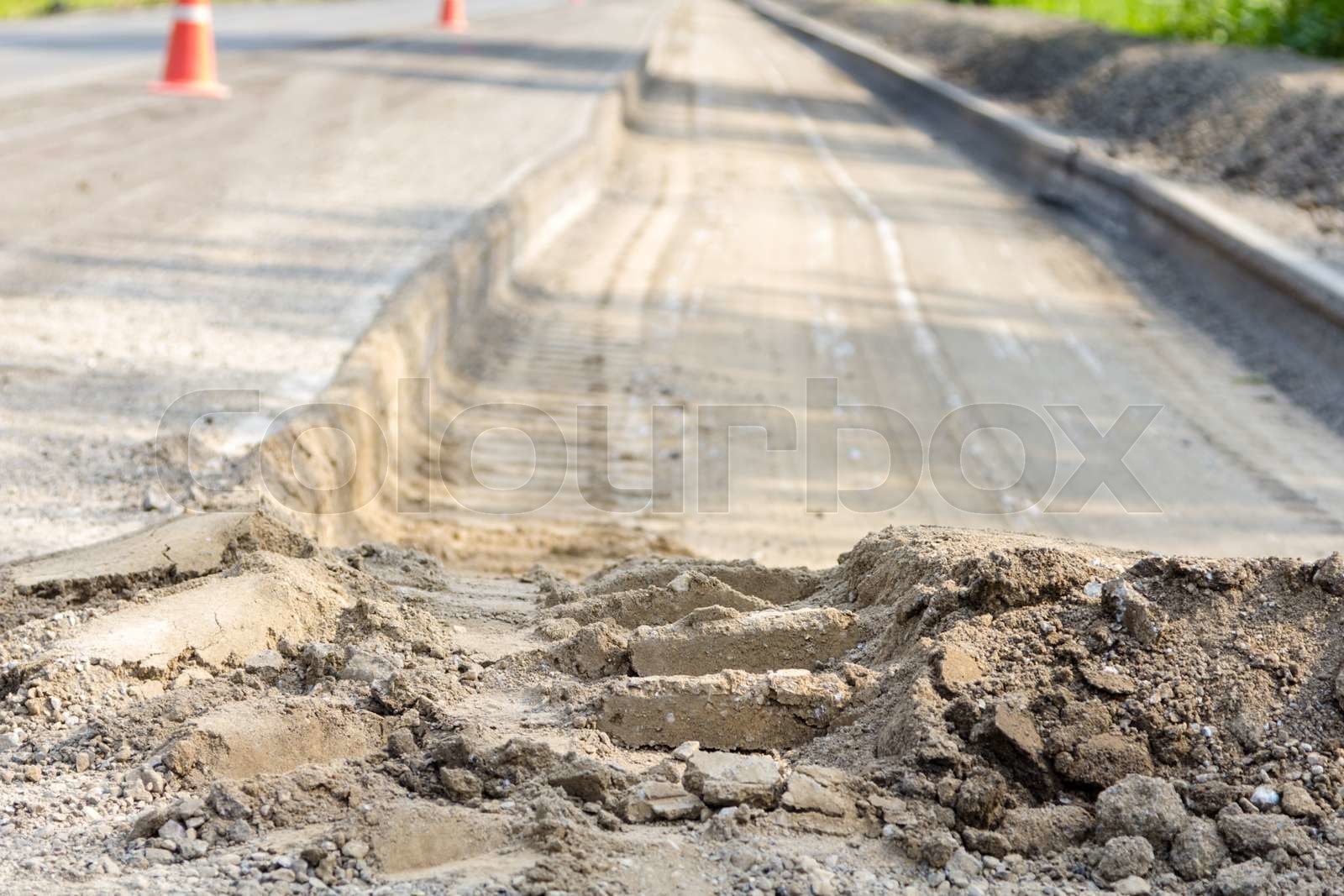 Road repairing | Stock image | Colourbox
