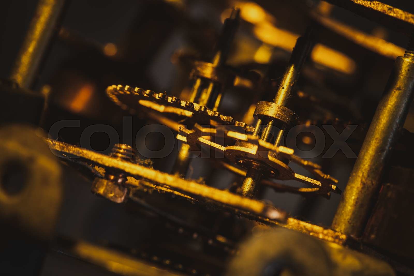 Vintage clock mechanism | Stock image | Colourbox