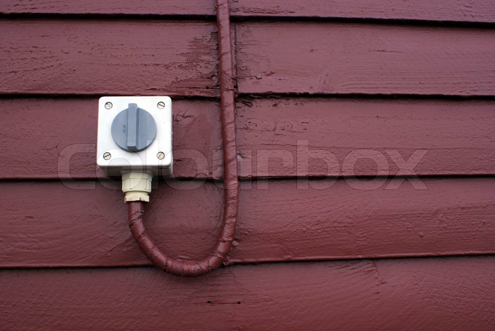 Old electrical outdoor switch | Stock image | Colourbox