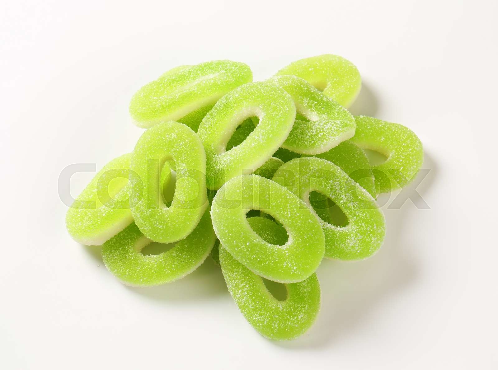 Sour gummy apple rings | Stock image | Colourbox