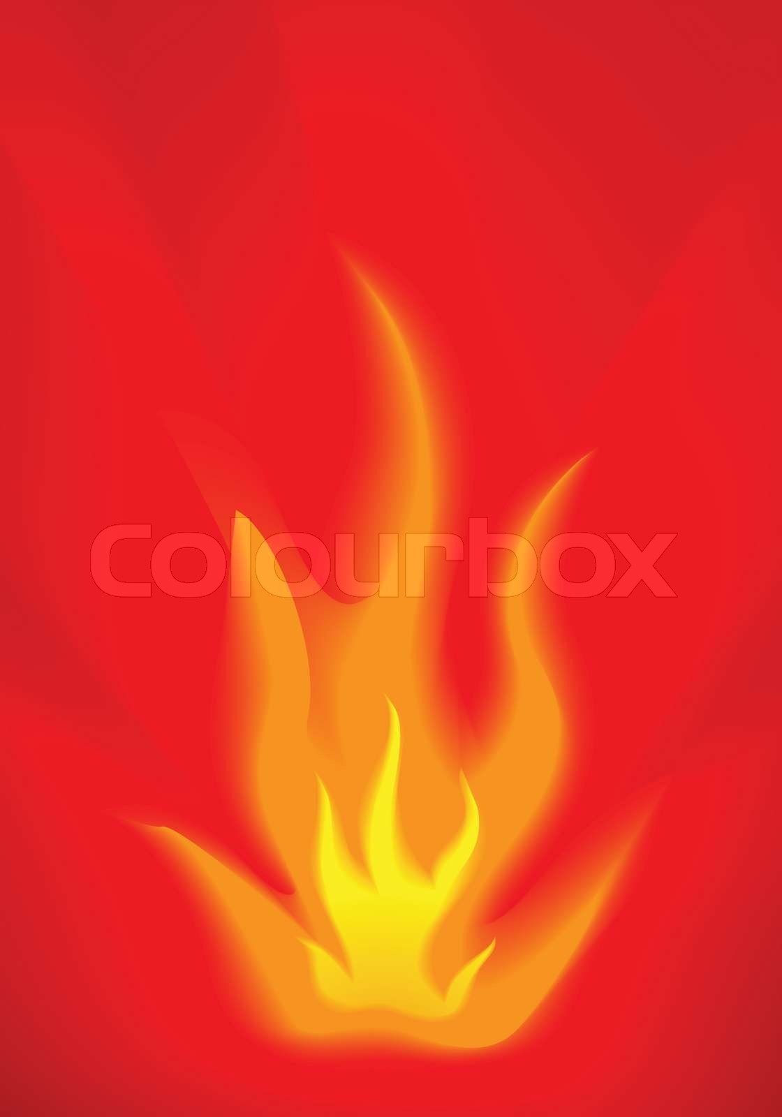 Red burning flame pattern. Vector. | Stock vector | Colourbox