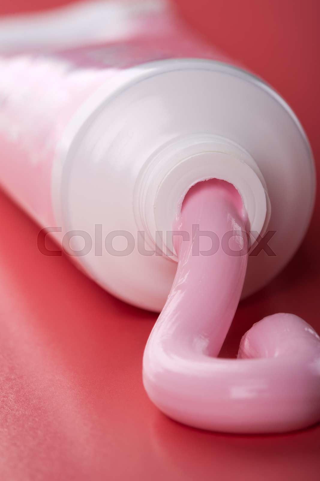 Pink toothpaste | Stock image | Colourbox