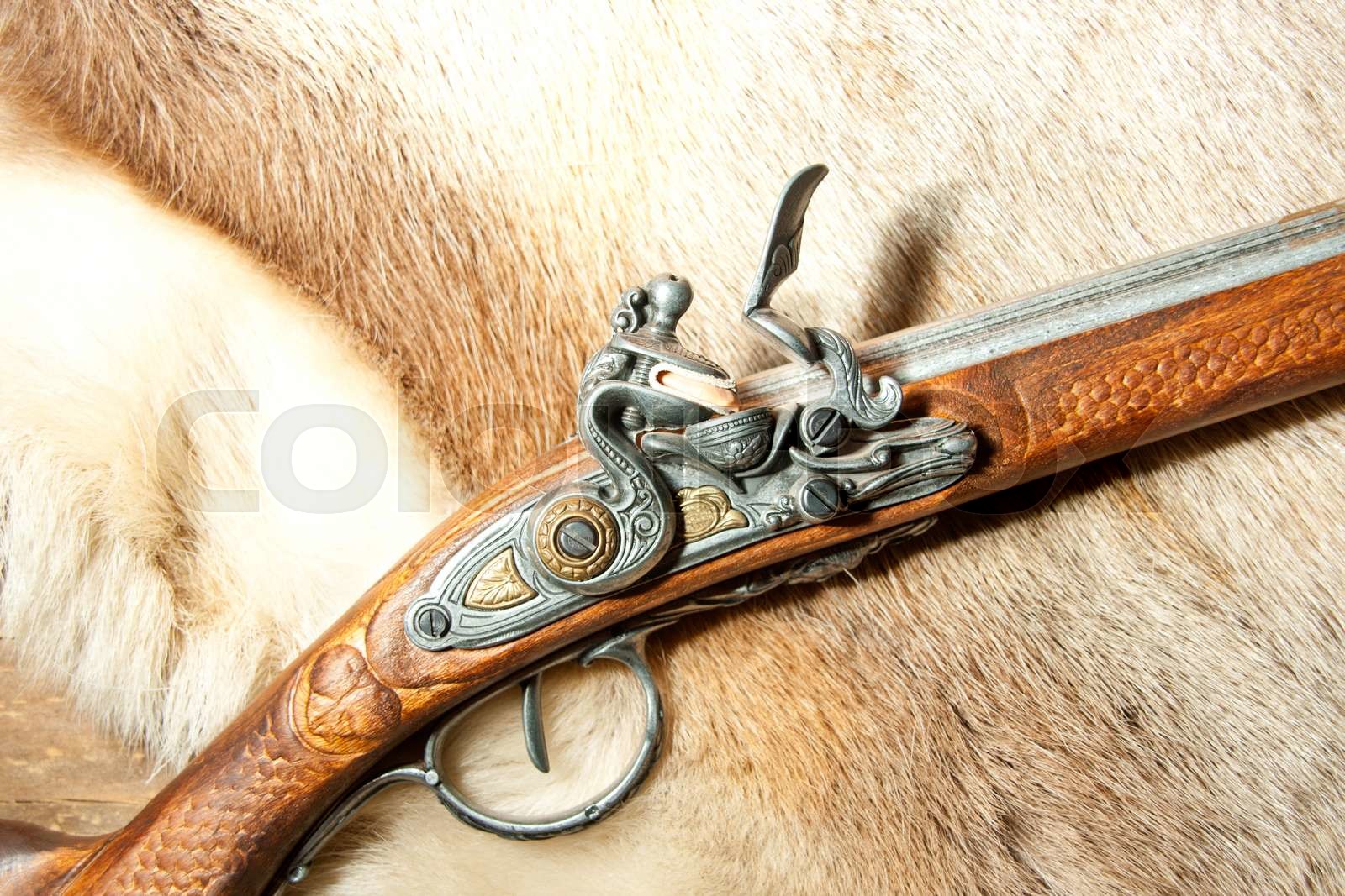 Retro wooden rifle | Stock image | Colourbox