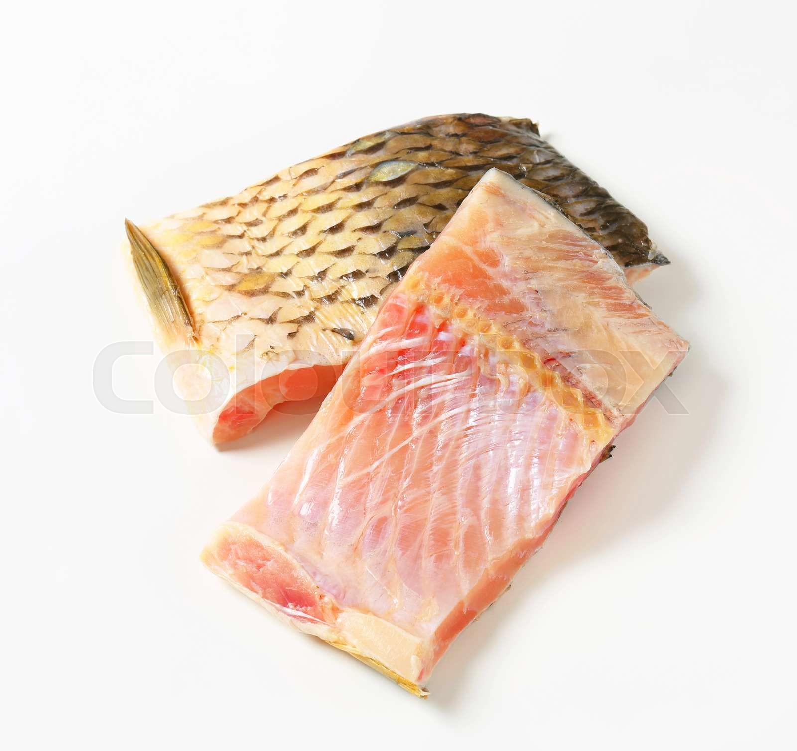 Raw carp fillets | Stock image | Colourbox