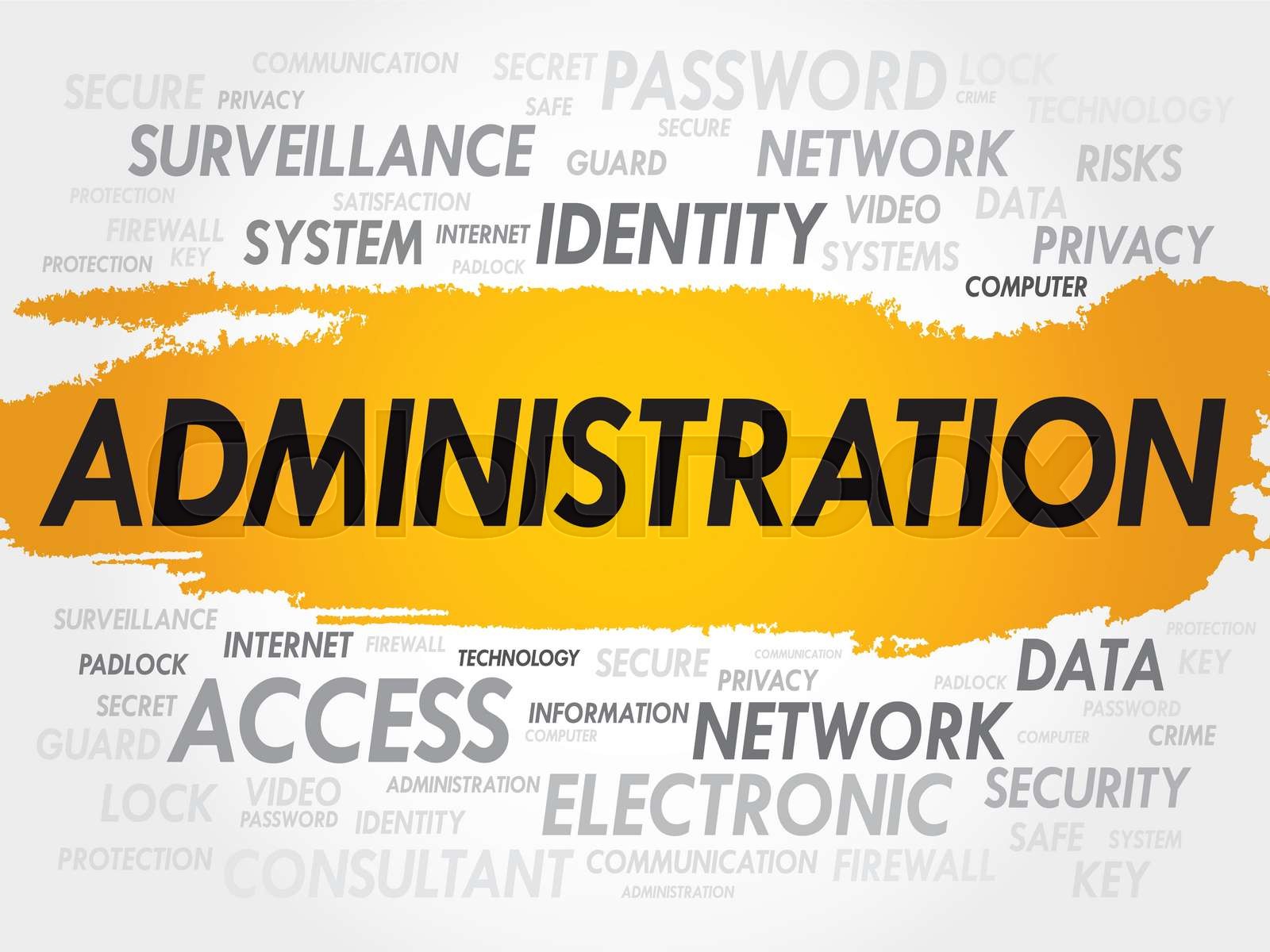 ADMINISTRATION word cloud | Stock vector | Colourbox