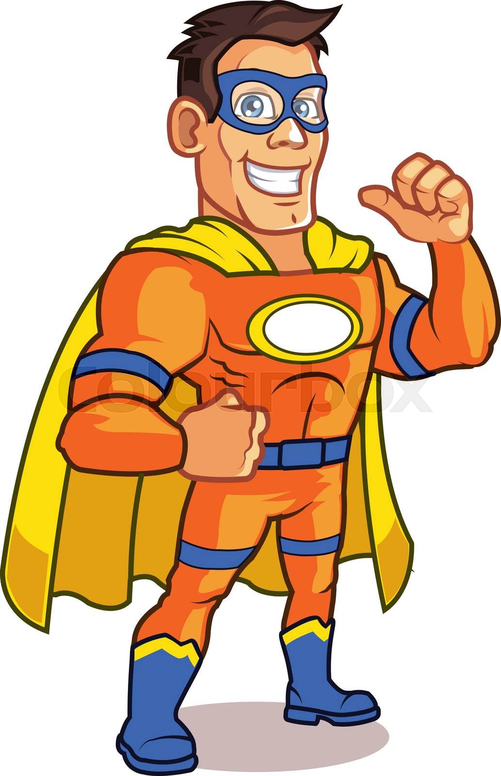 Orange Superhero | Stock vector | Colourbox