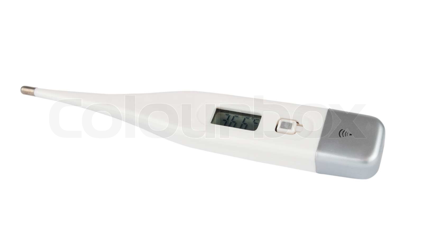 Medicinsk termometer på hvid baggrund | Stock foto | Colourbox