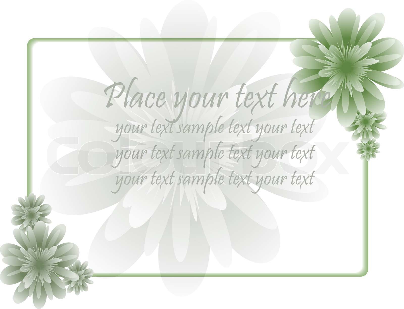 Rahmen mit Blumen und Text in Pastelltönen Vektor-Illustration | Stock ...