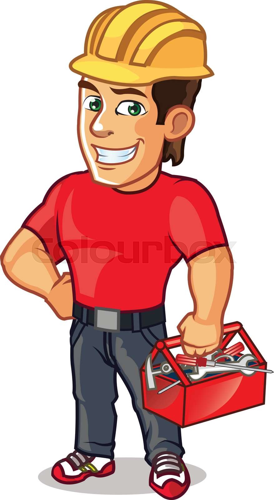 Handyman Cartoon | Stock vector | Colourbox