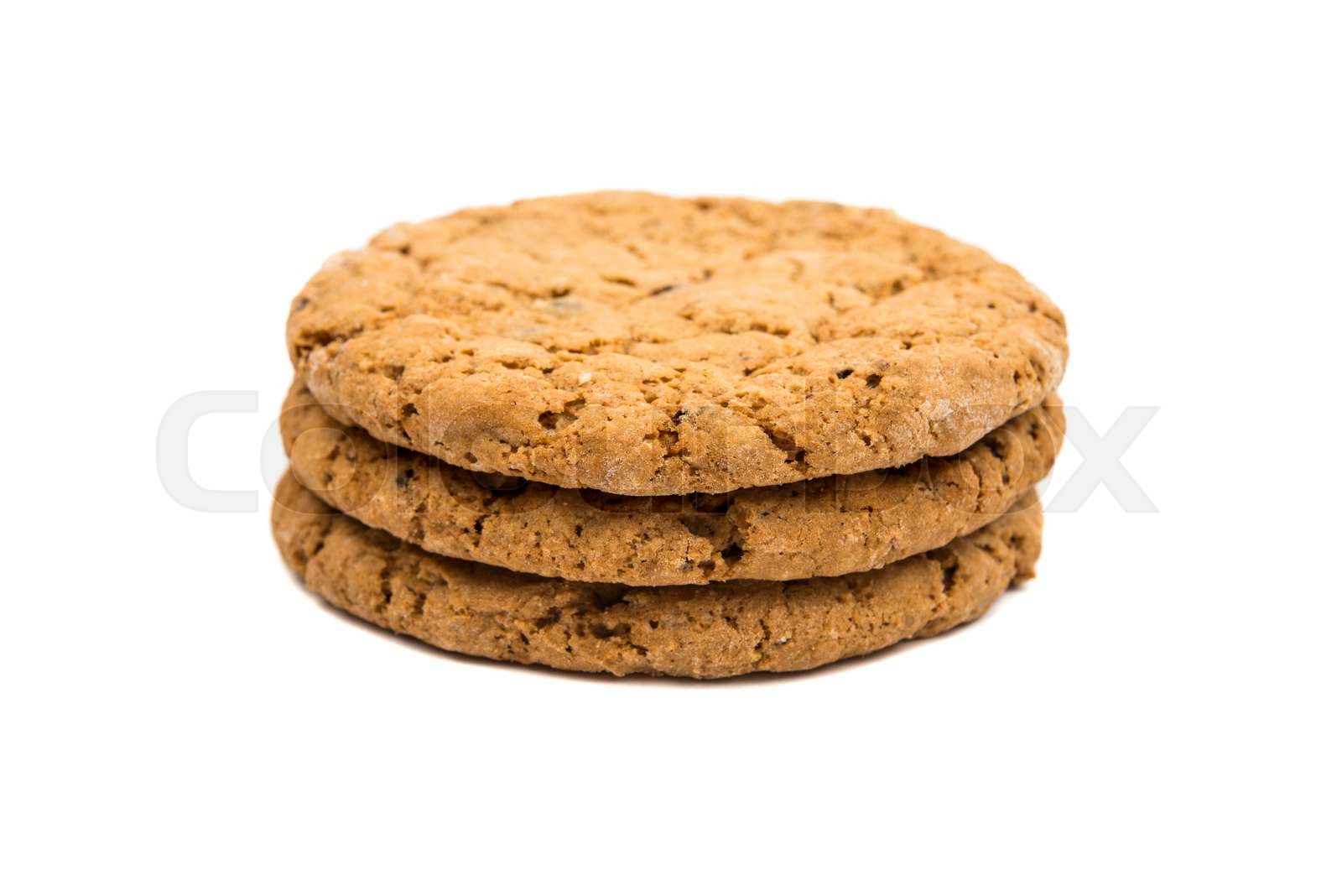 Pile of cookies isolated | Stock image | Colourbox