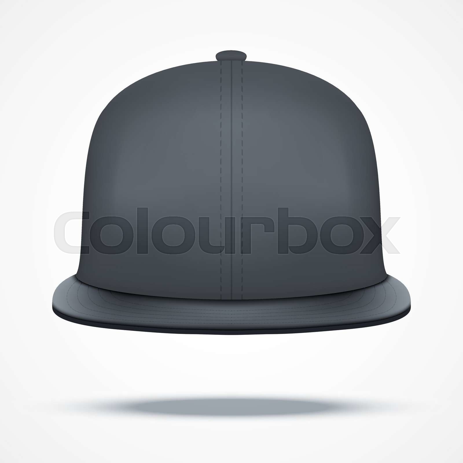 Layout of Male black rap cap. | Stock vector | Colourbox
