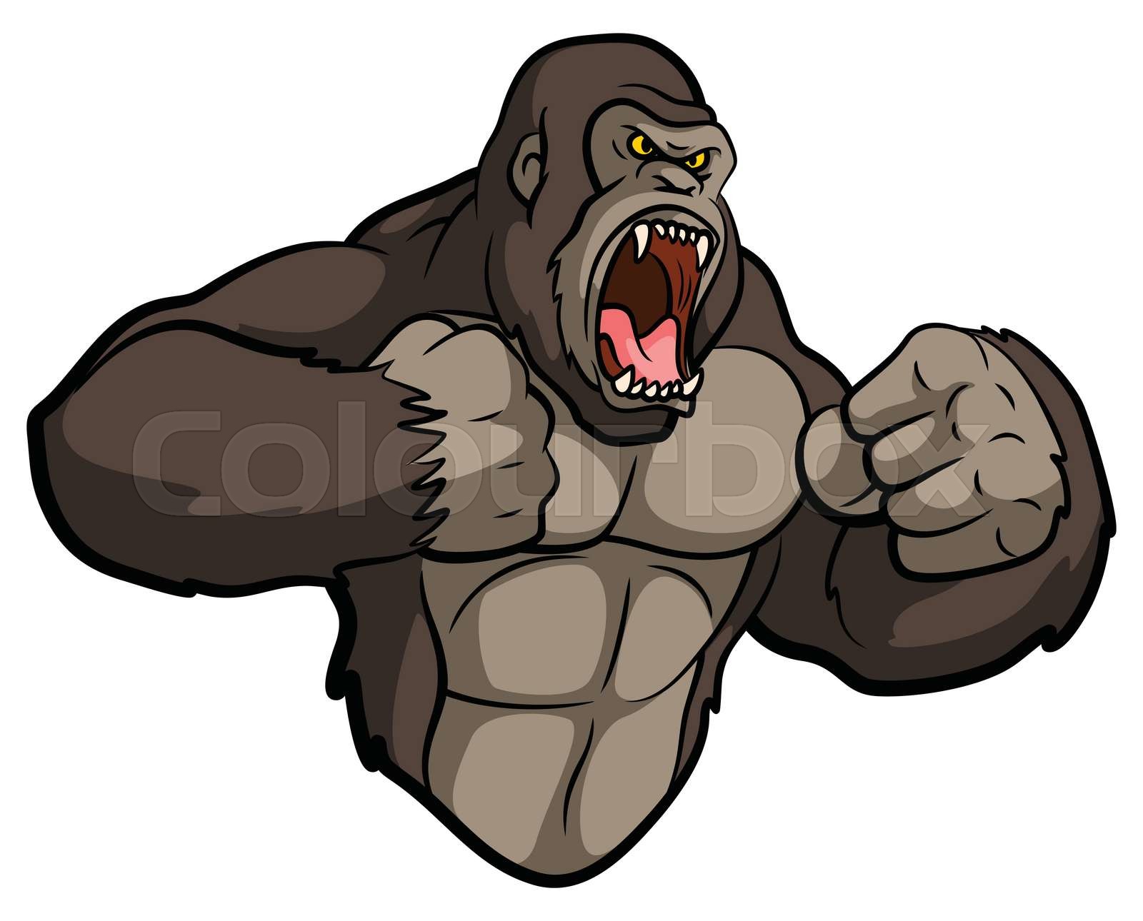 Gorilla Mascot Stock Vector Colourbox