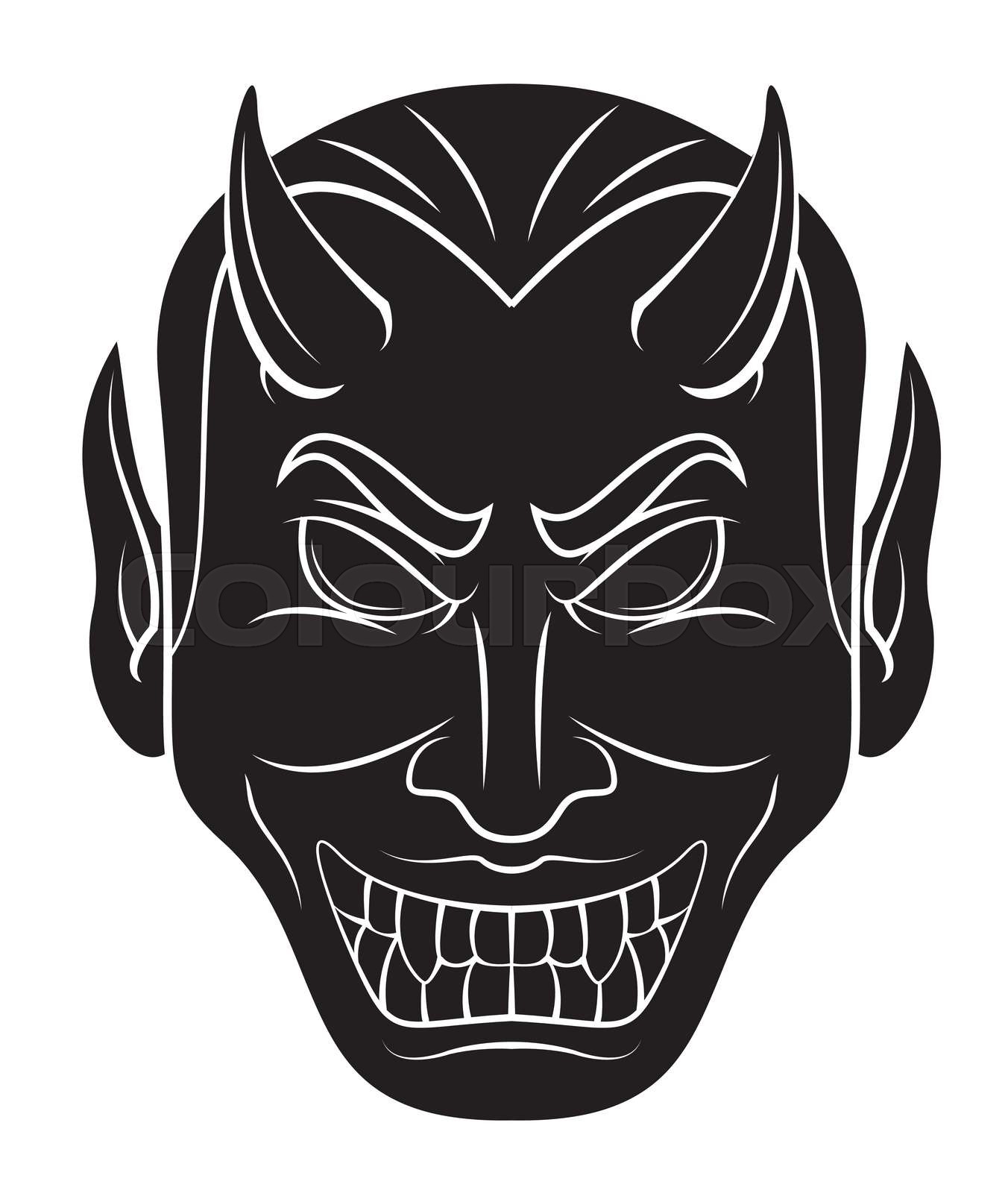 Red Devil Head | Stock vector | Colourbox