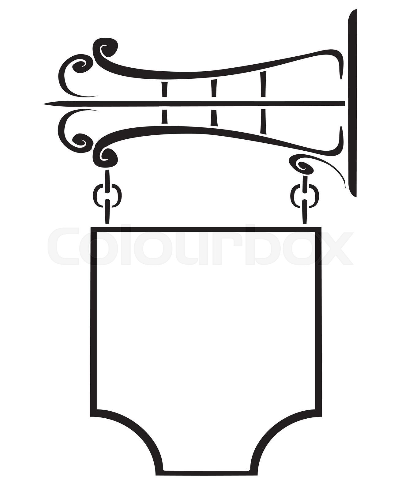 Black Silhouette : Classic Shop Sign | Stock vector | Colourbox