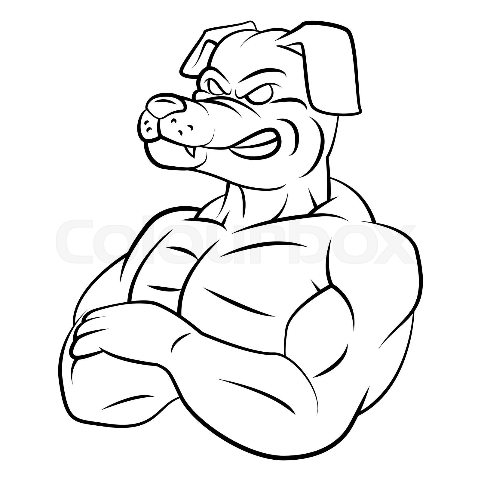Dog Strong Mascot | Stock vector | Colourbox