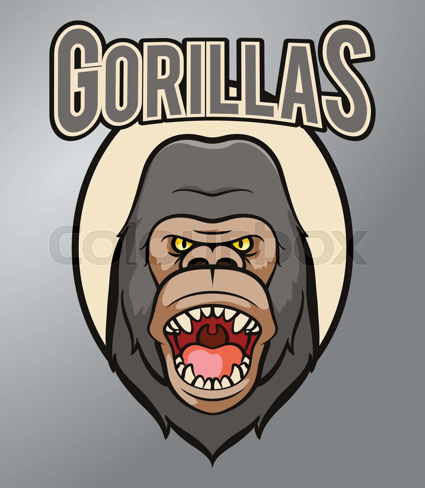 Gorilla Mascot Stock Vector Colourbox