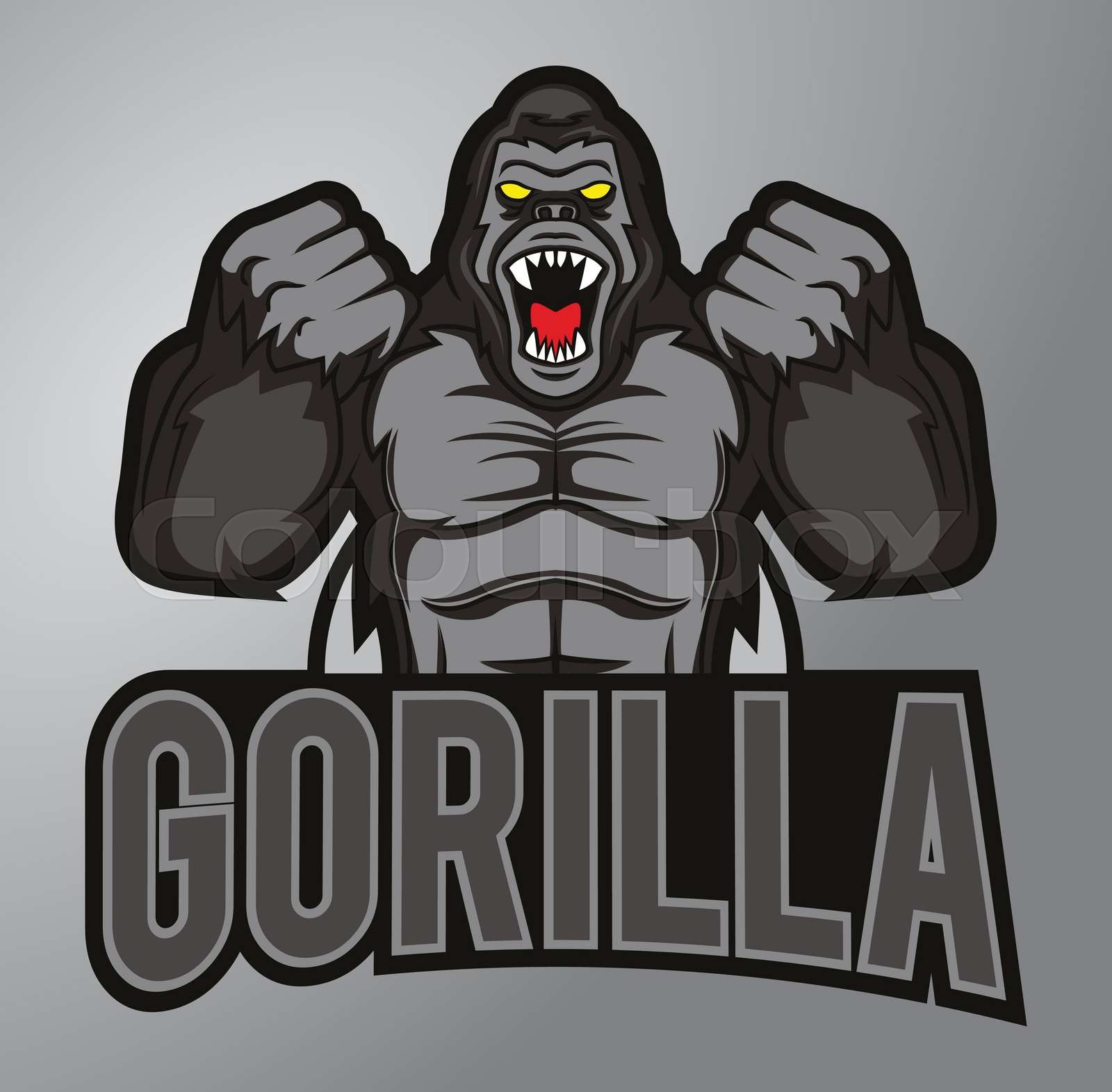 Gorilla Mascot Stock Vector Colourbox