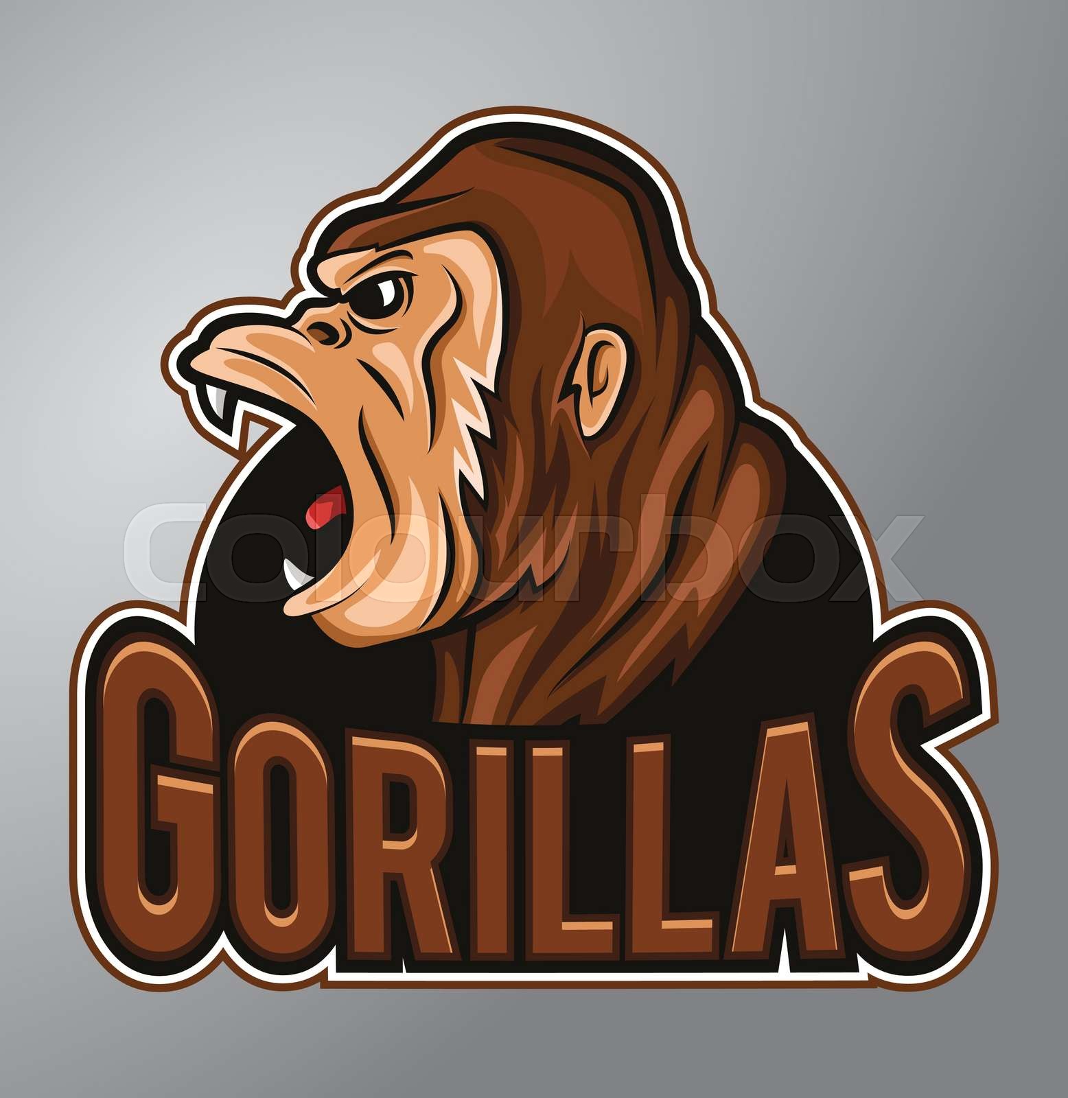 Gorillas Mascot Stock Vector Colourbox