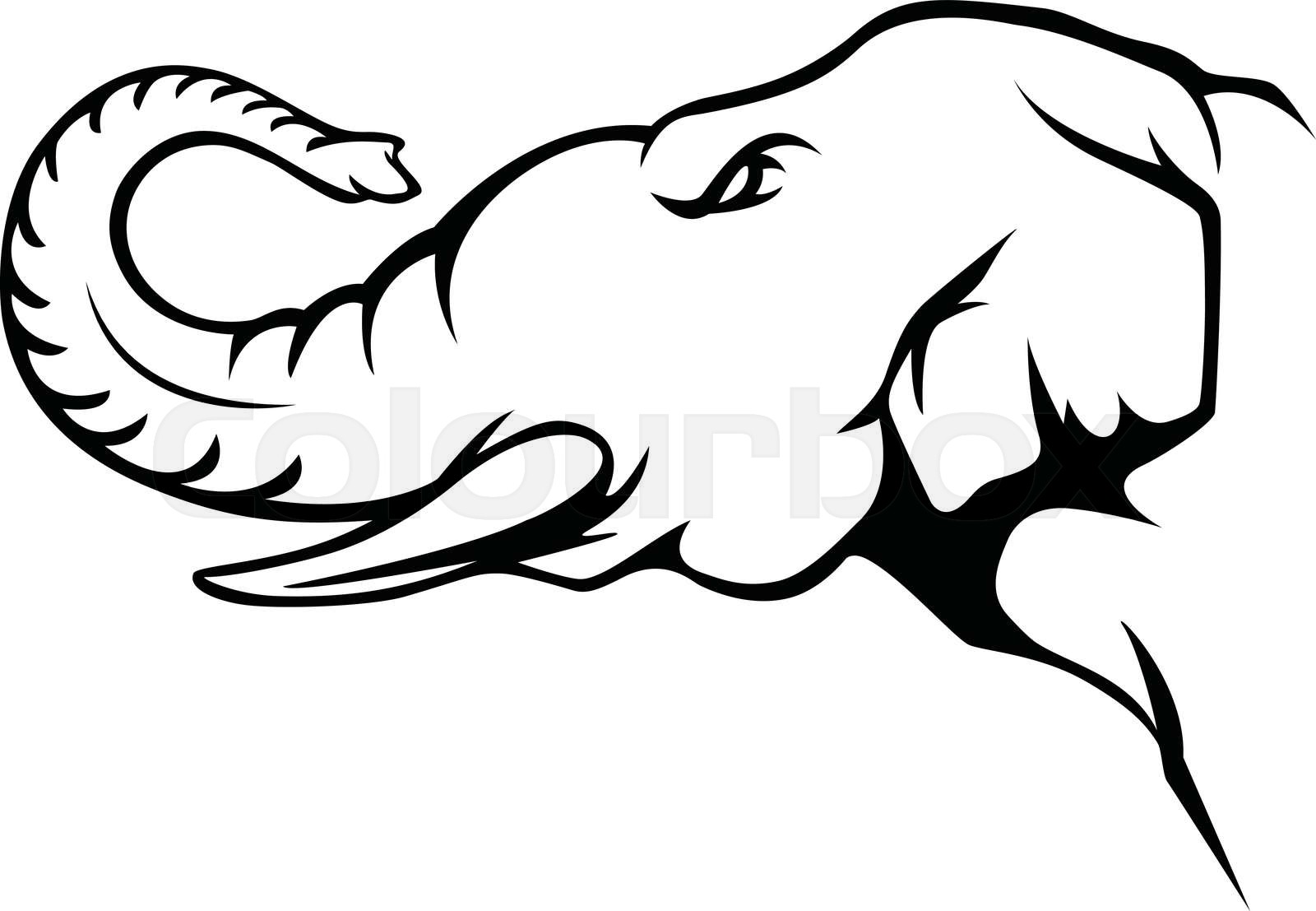 Elephant symbol illustration | Stock vector | Colourbox