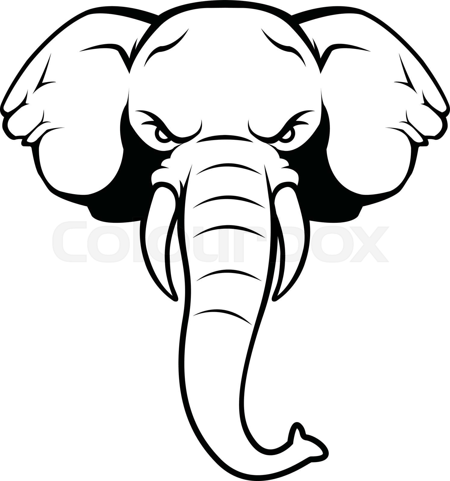 Elephant symbol illustration | Stock vector | Colourbox