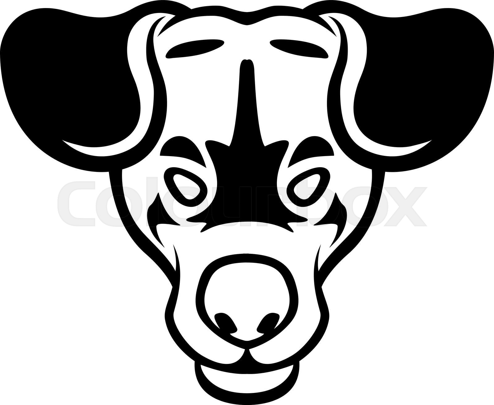 Dog head symbol illustration | Stock vector | Colourbox