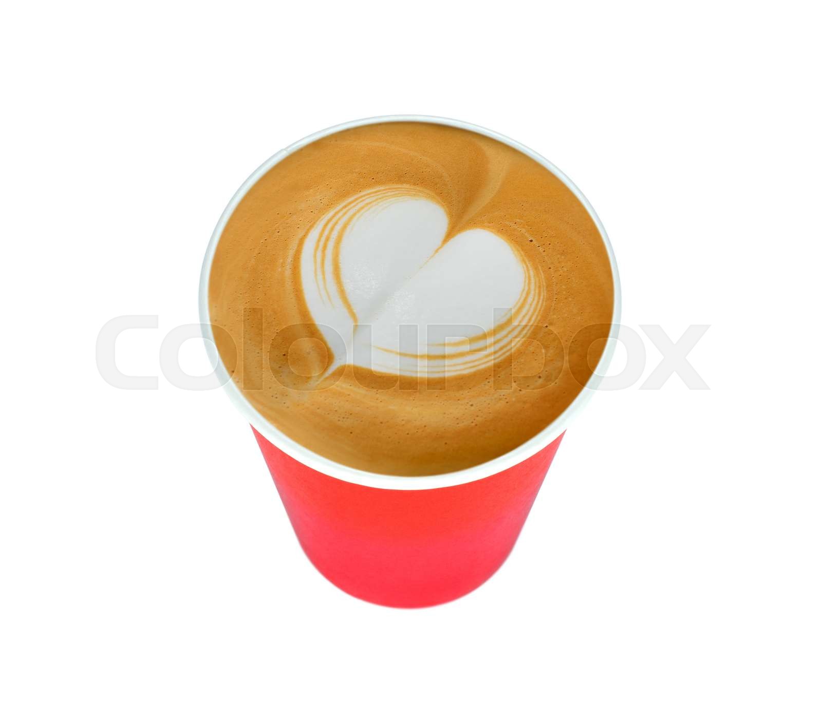 Paper cup of coffee latte | Stock image | Colourbox