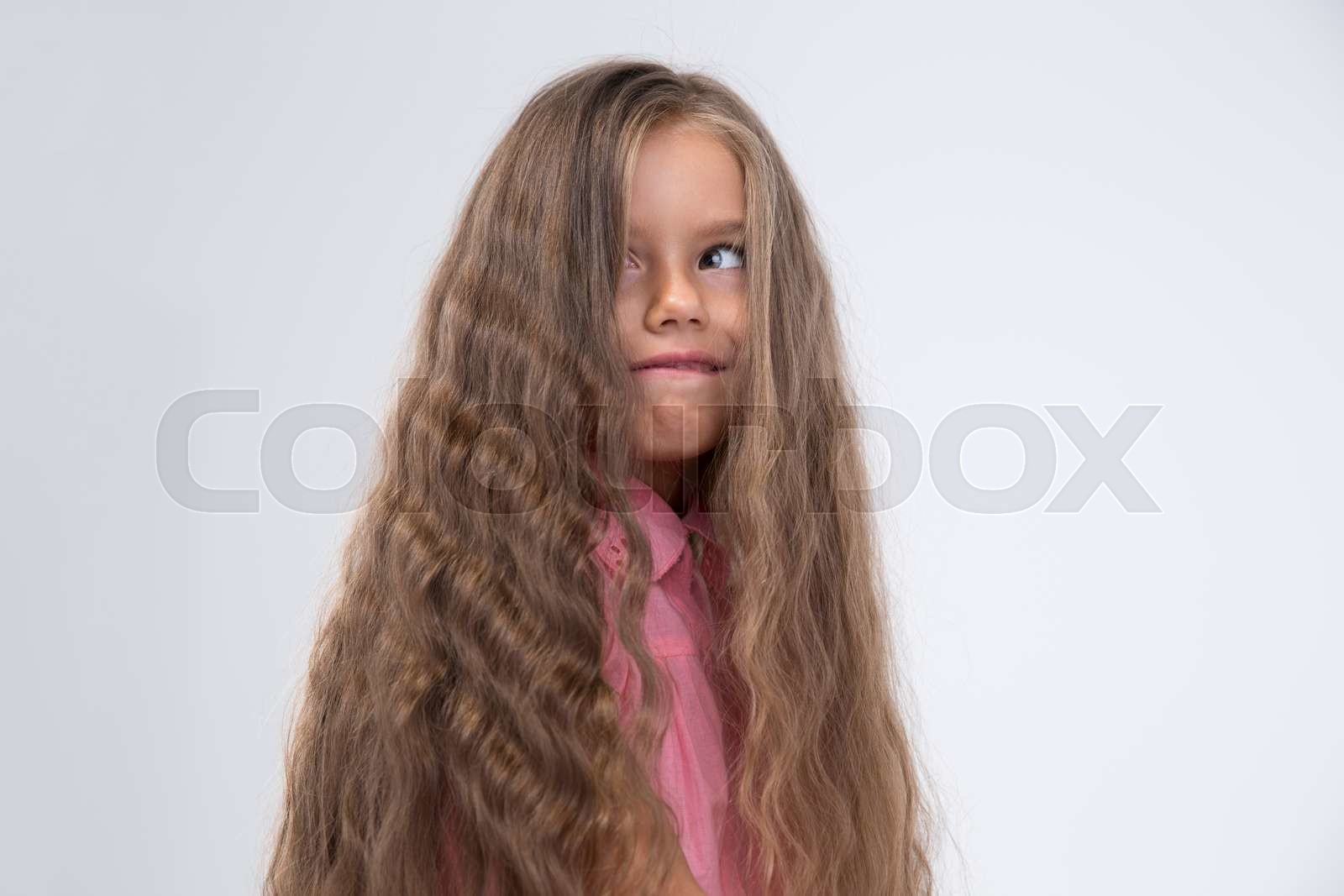 Little girl making silly face | Stock image | Colourbox Little girl making silly face | Stock image | Colourbox