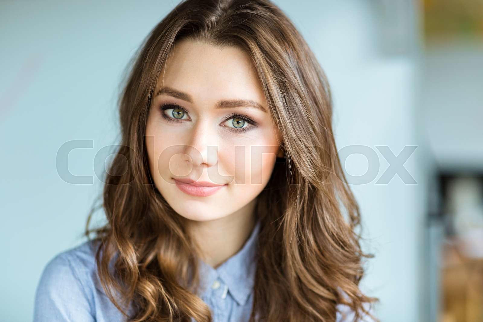 frau, kamera, business | Stock Bild | Colourbox