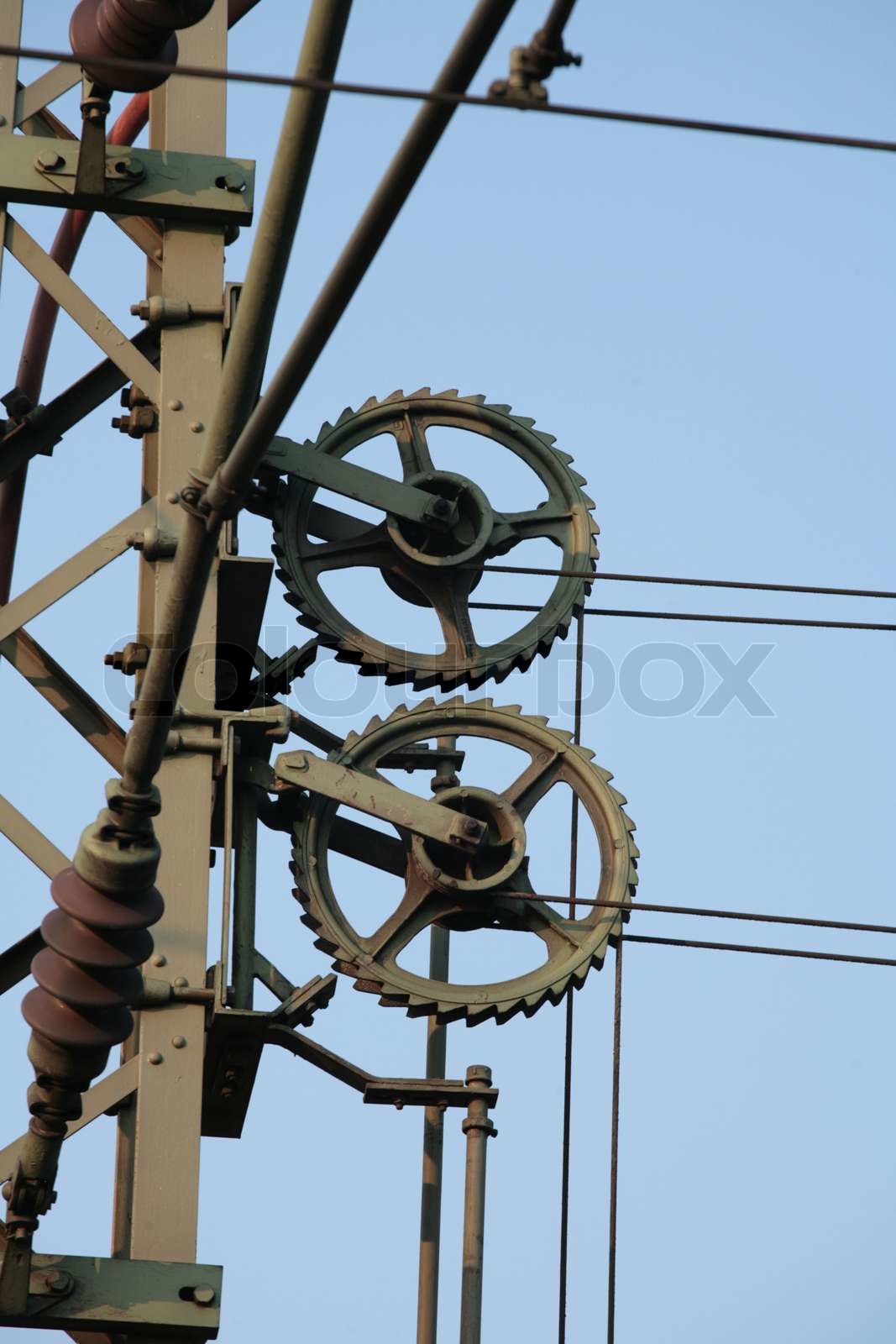 electric connections /plug and equipment from railways train | Stock ...