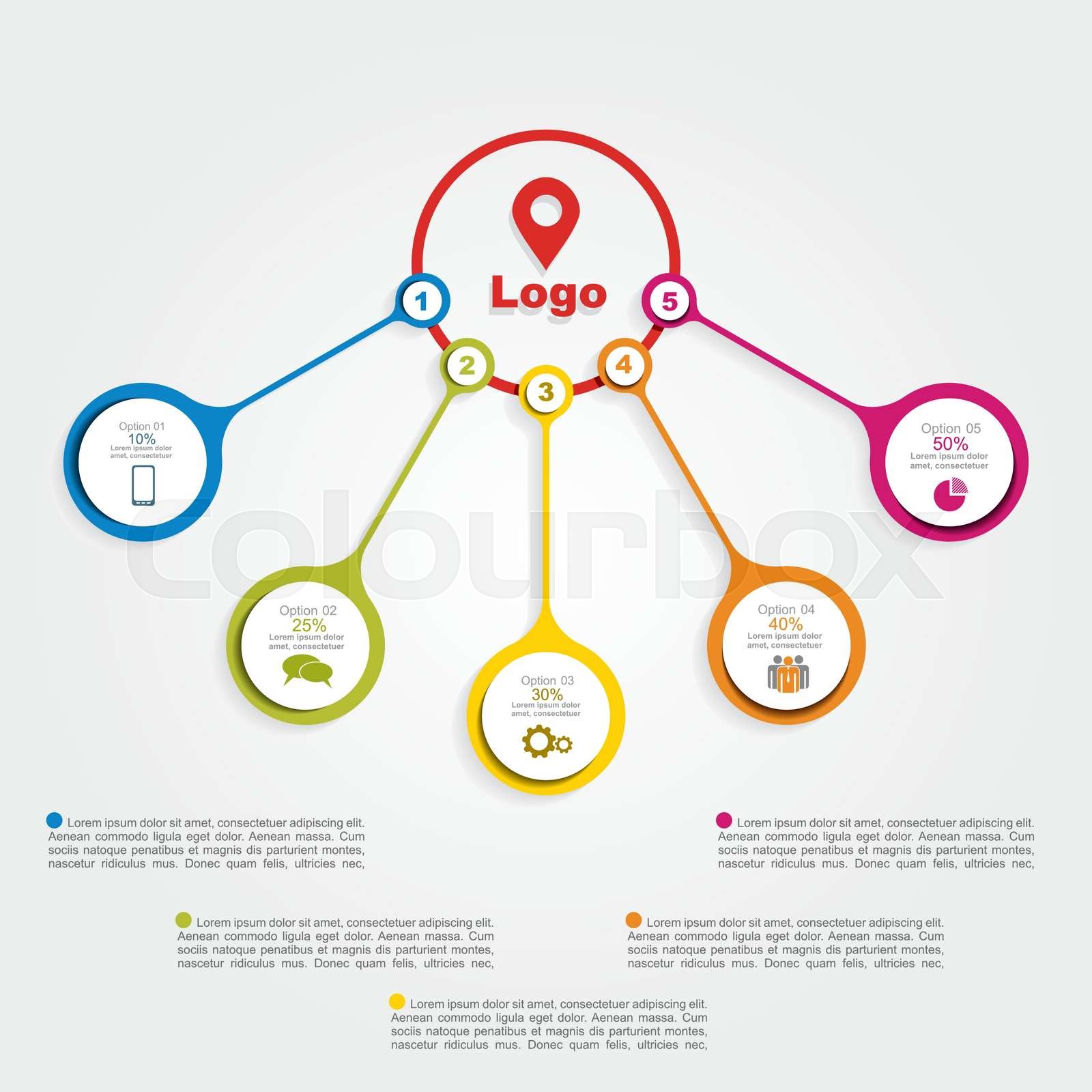 Infographic report template. Vector illustration | Stock vector | Colourbox