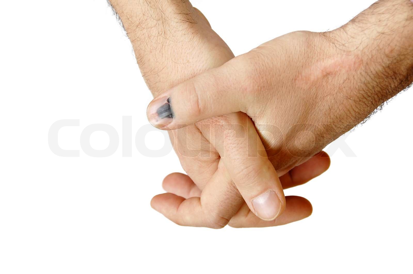 manual worker hands with scars isolated over white | Stock image ...