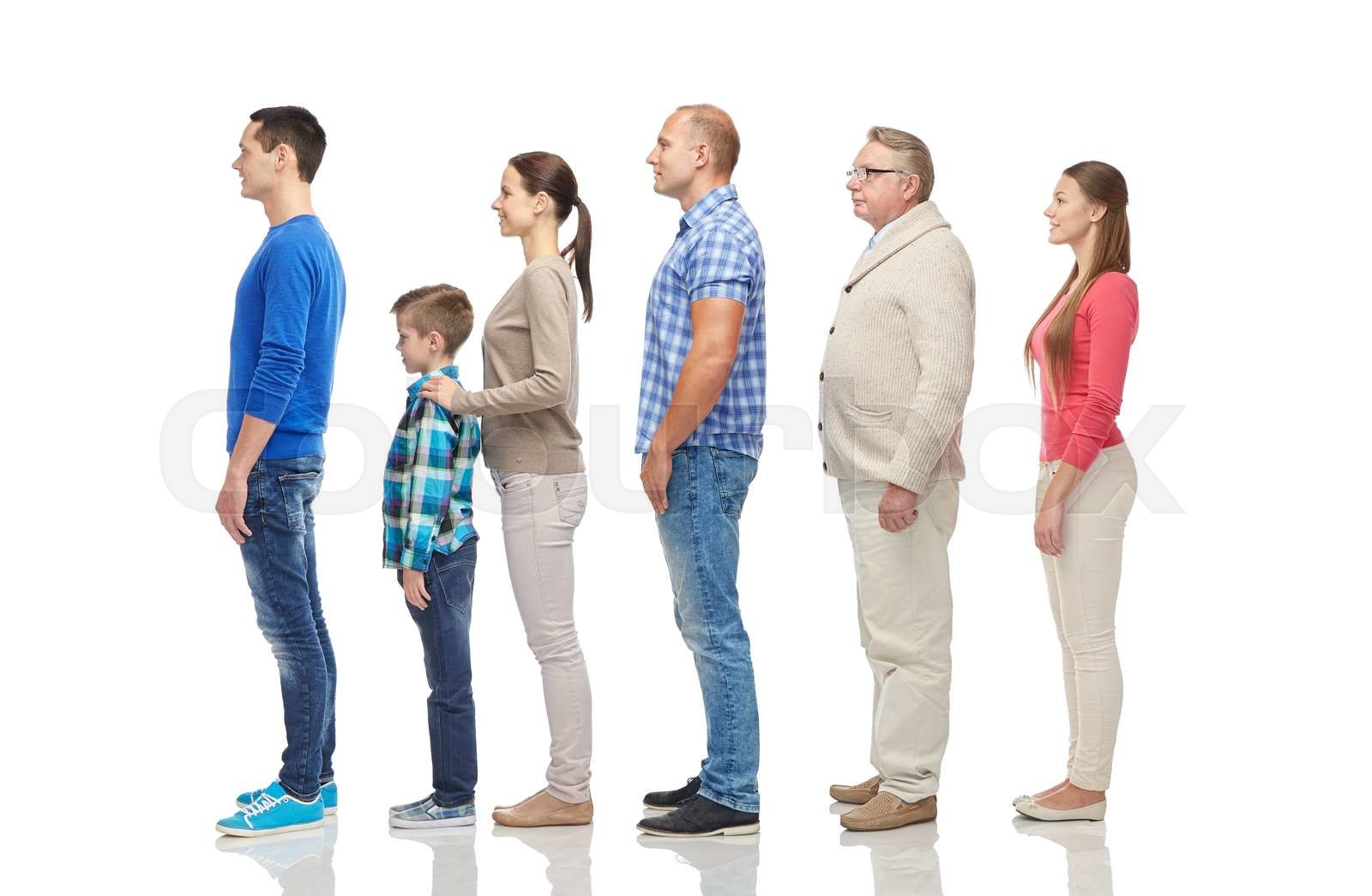 group of people from side | Stock image | Colourbox