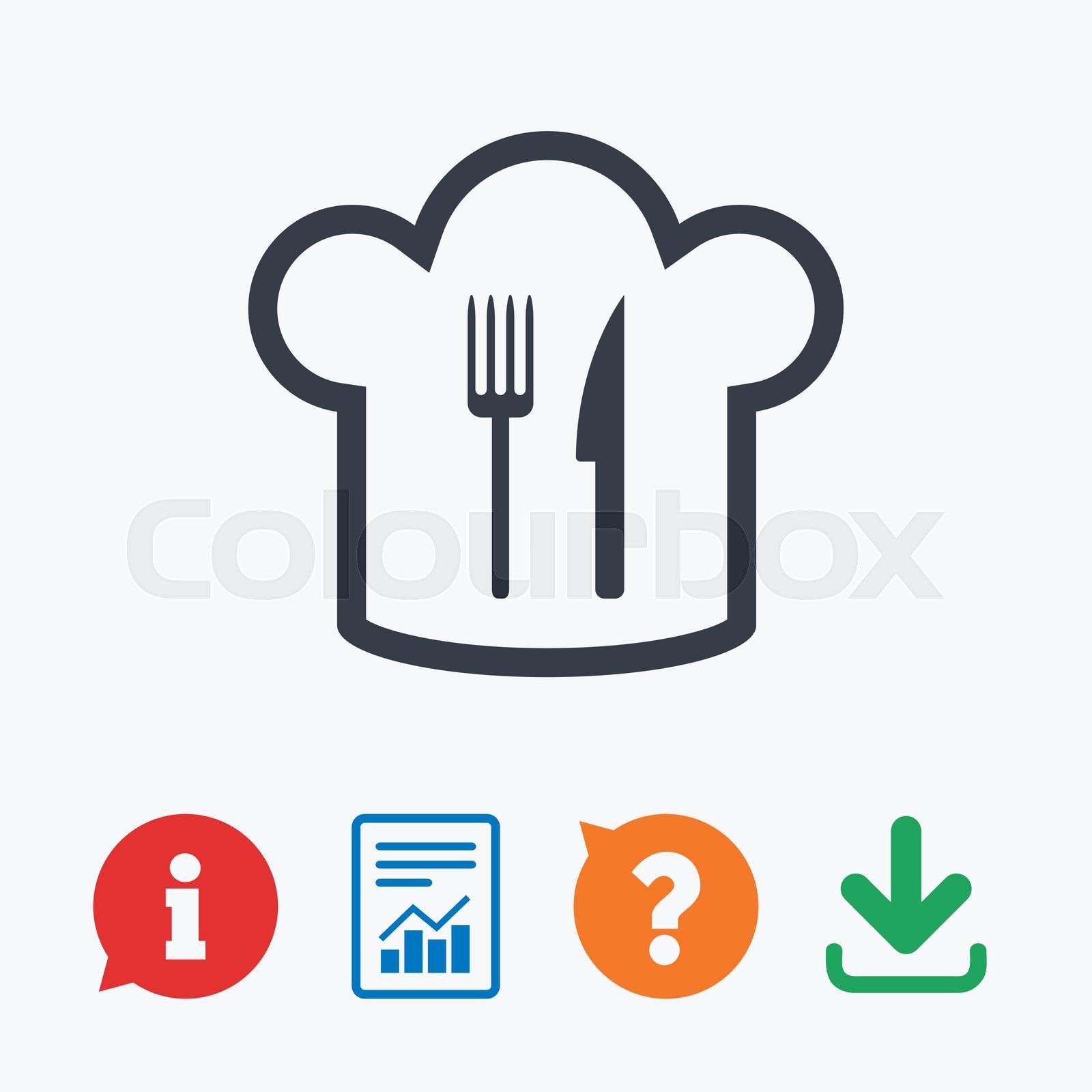 Chef hat sign icon. Cooking symbol. | Stock vector | Colourbox