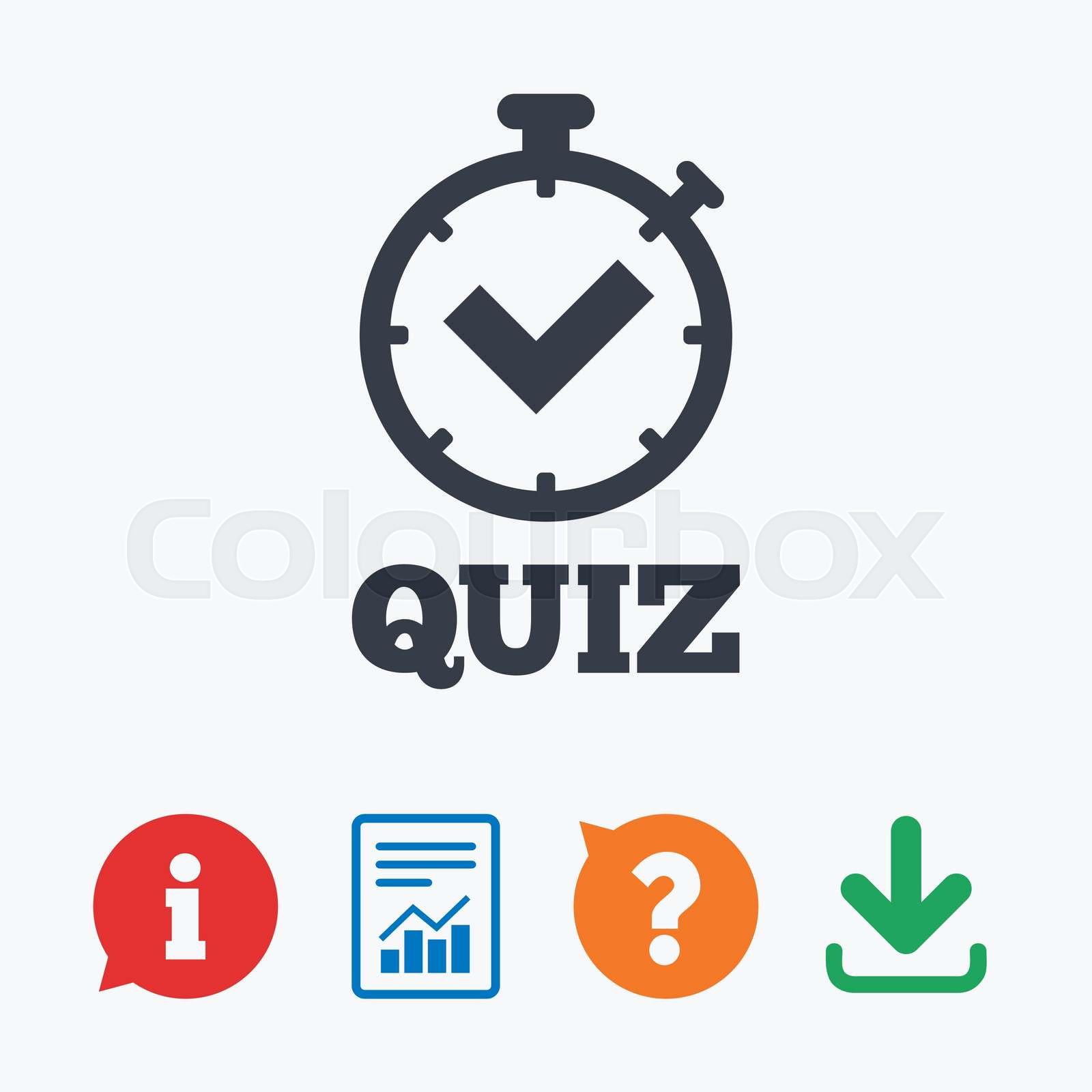 Quiz sign icon. Questions and answers game. | Stock vector | Colourbox