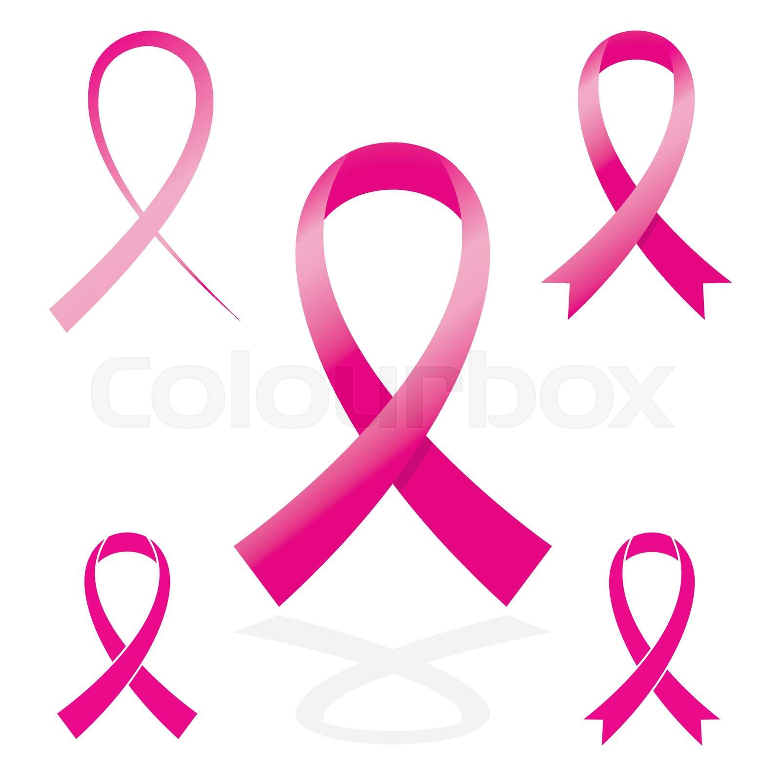 pink sign ribbon cancer symbol | Stock vector | Colourbox