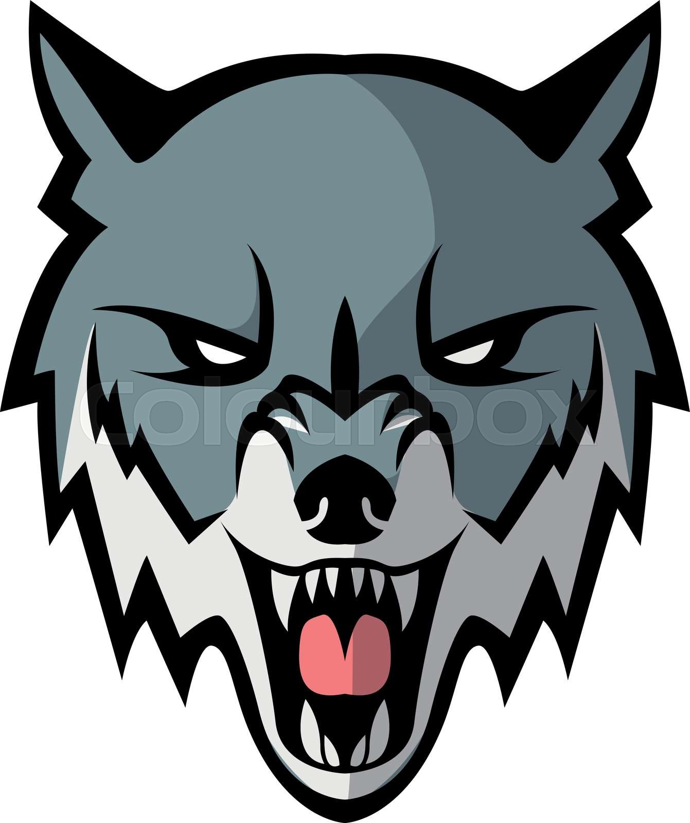 Wolf head illustration design | Stock vector | Colourbox